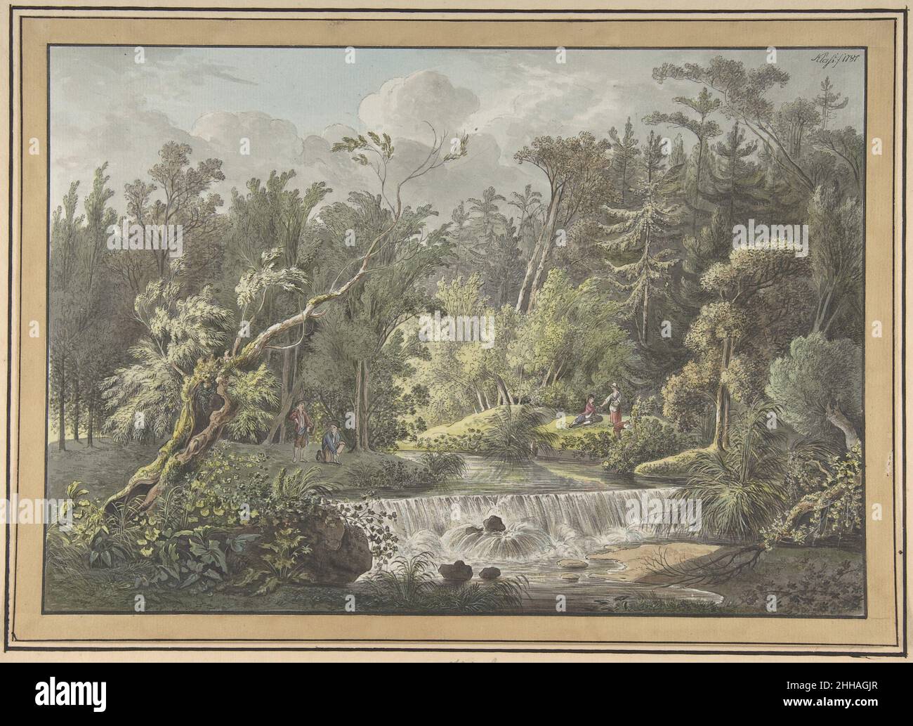 Landscape with Waterfall late 18th–early 19th century Friedrich ...