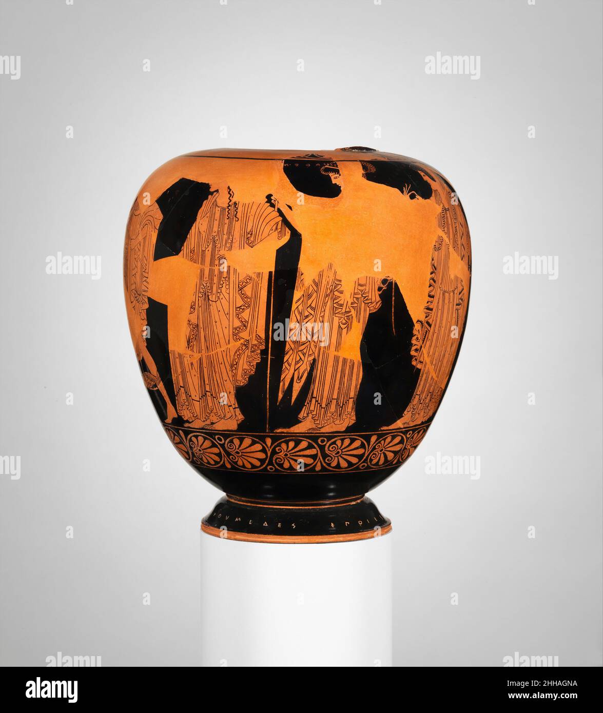 Terracotta oinochoe (jug) ca. 520–510 B.C. Euthymides, Potter The ...