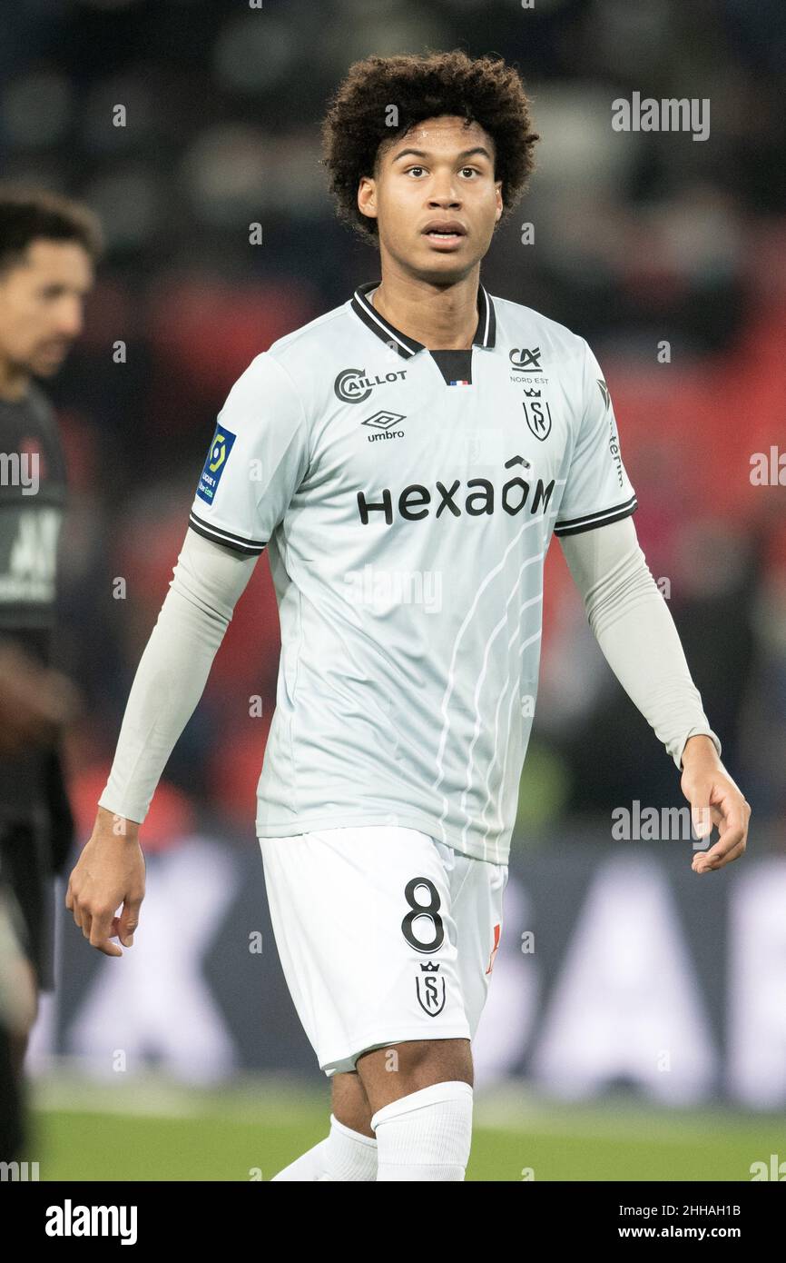 Jens Cajuste of Stade de Reims in action during the Ligue 1 Uber Eats ...