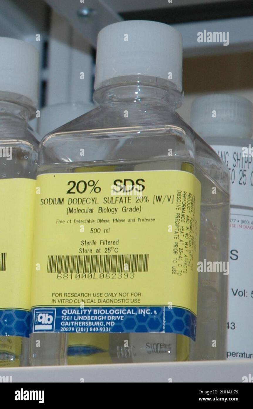 Sodium dodecyl sulfate Stock Photo - Alamy