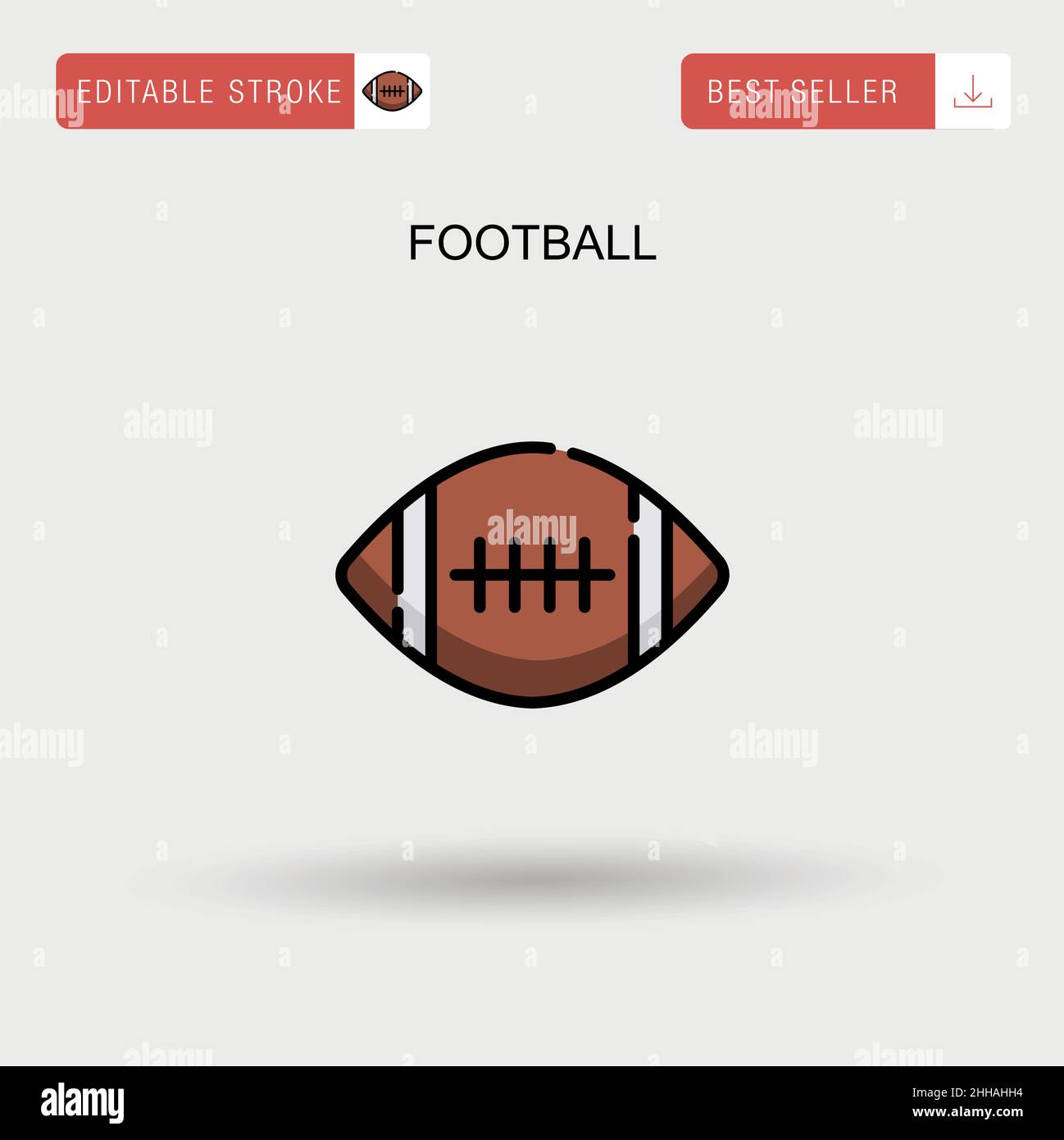 Football Simple vector icon Stock Vector Image & Art - Alamy
