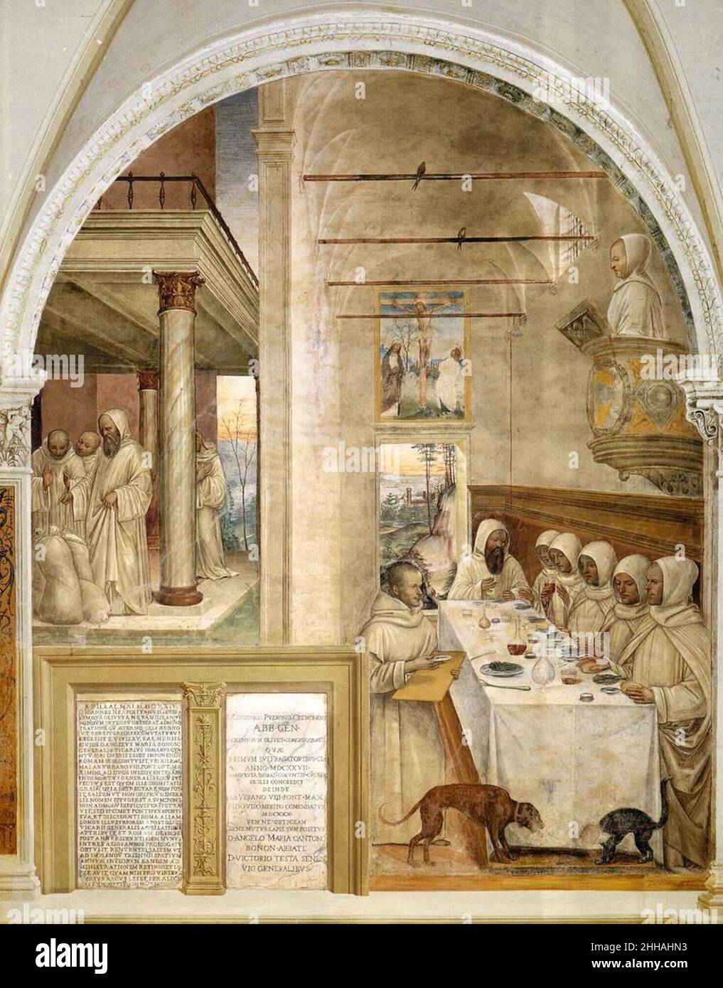 Sodoma - Life of St Benedict, Scene 31 - Benedict Feeds the Monk Stock ...