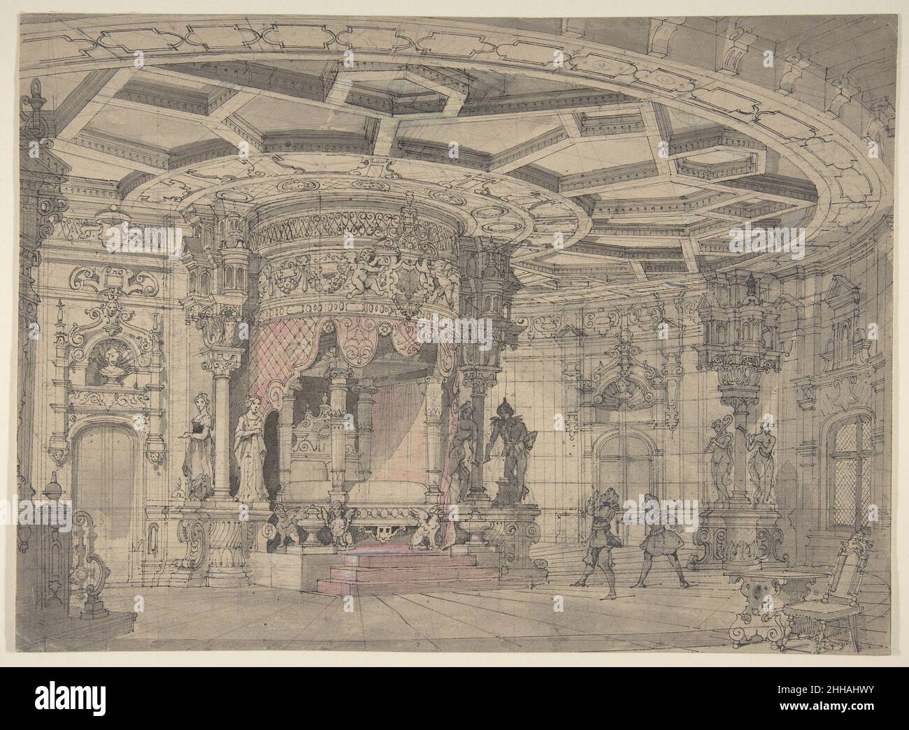 Design for a Stage Set 19th century Anonymous, French, 19th century ...