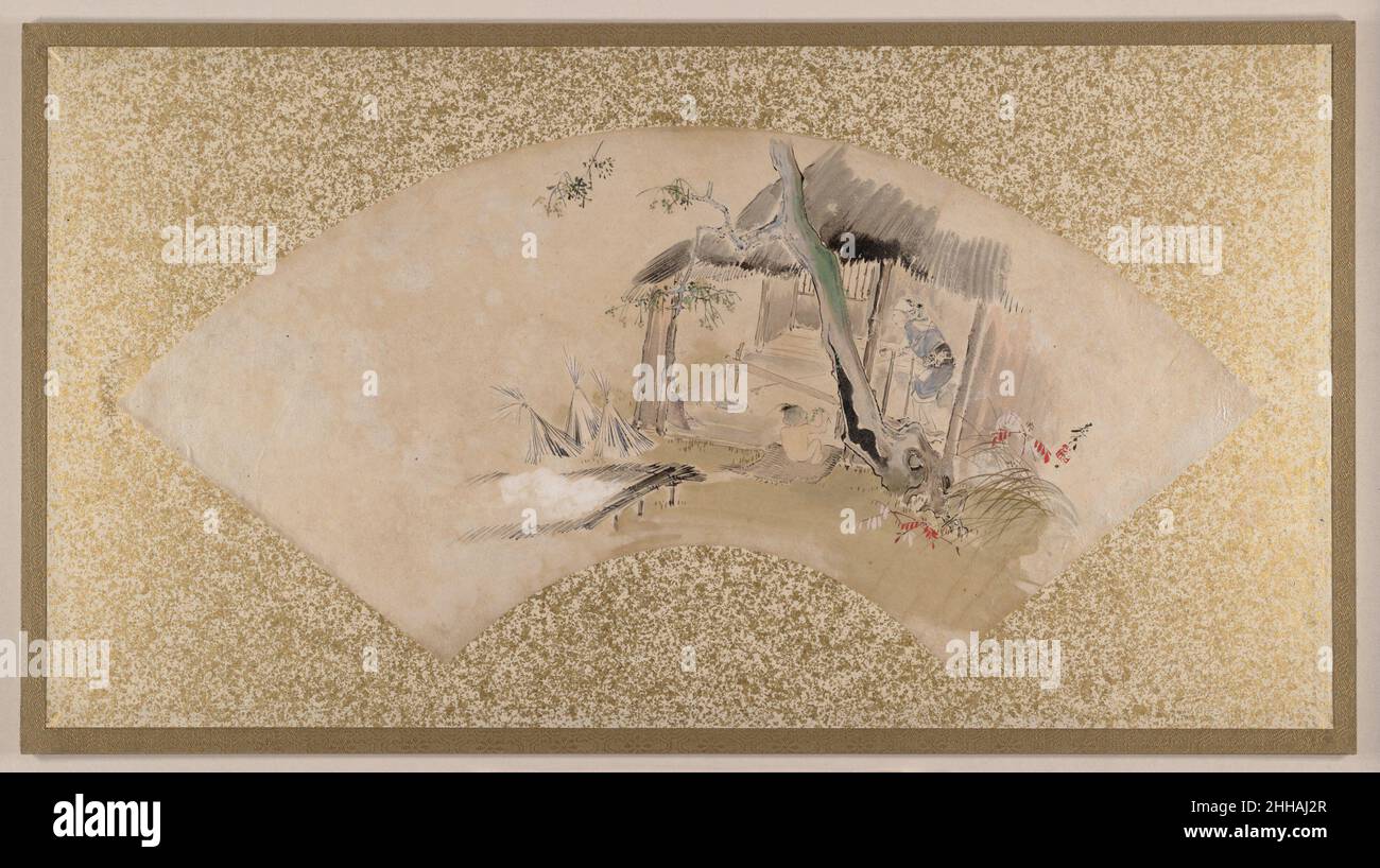 House with Woman and Baby late 19th century Shibata Zeshin Japanese ...