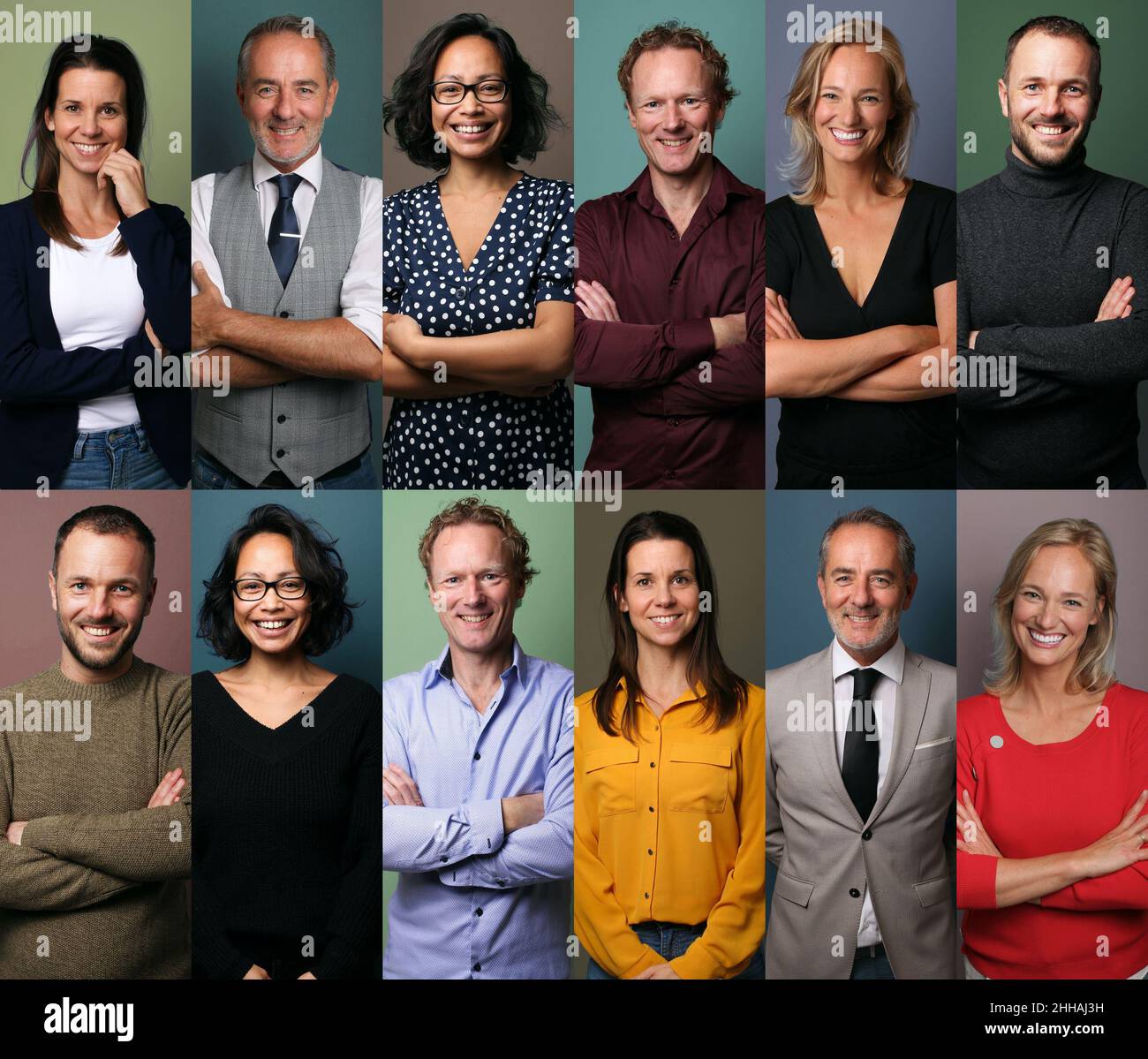Beautiful happy people in front of a background Stock Photo - Alamy