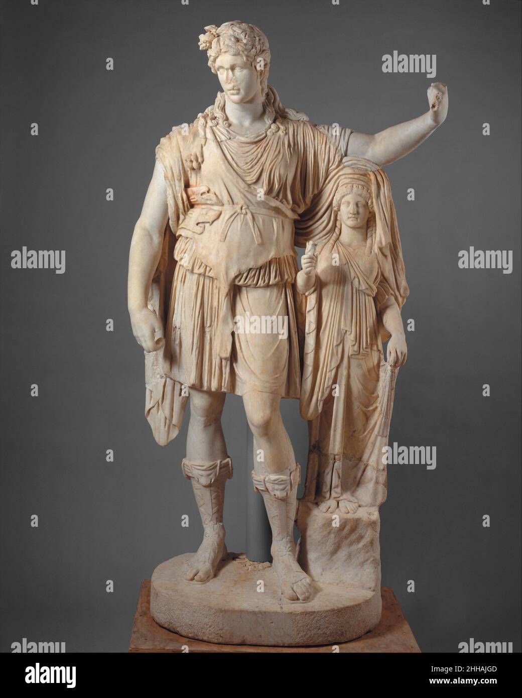 Statue of Dionysos leaning on a female figure ("Hope Dionysos") 27 B.C ...