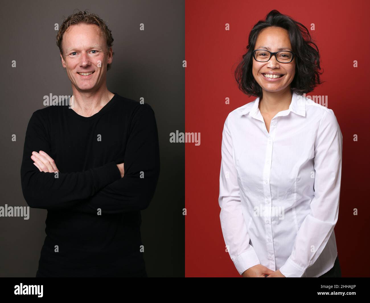 Group of people in a collage Stock Photo - Alamy