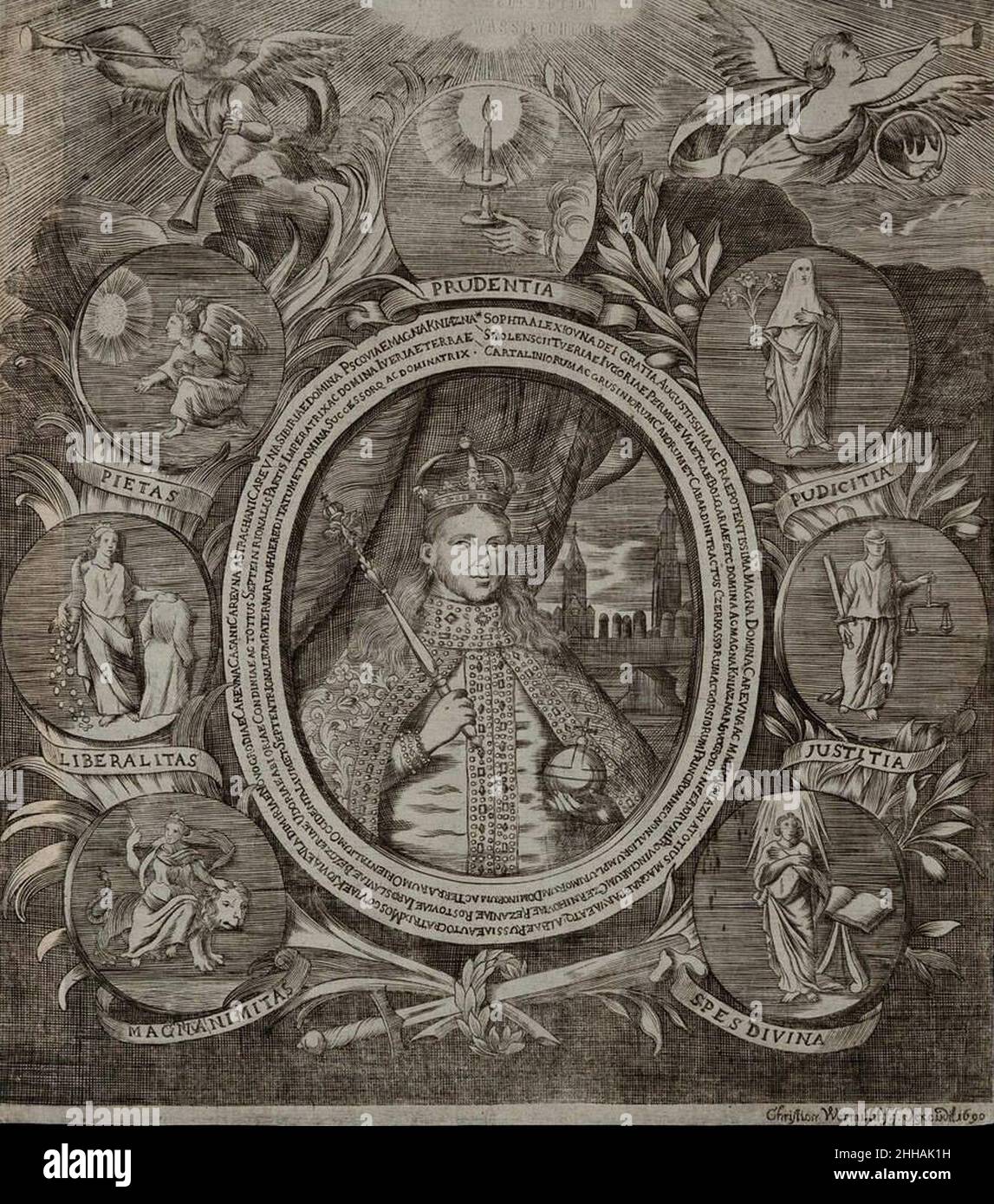 Sofia Alexeevna by Christian Wermuth (1690 Stock Photo - Alamy