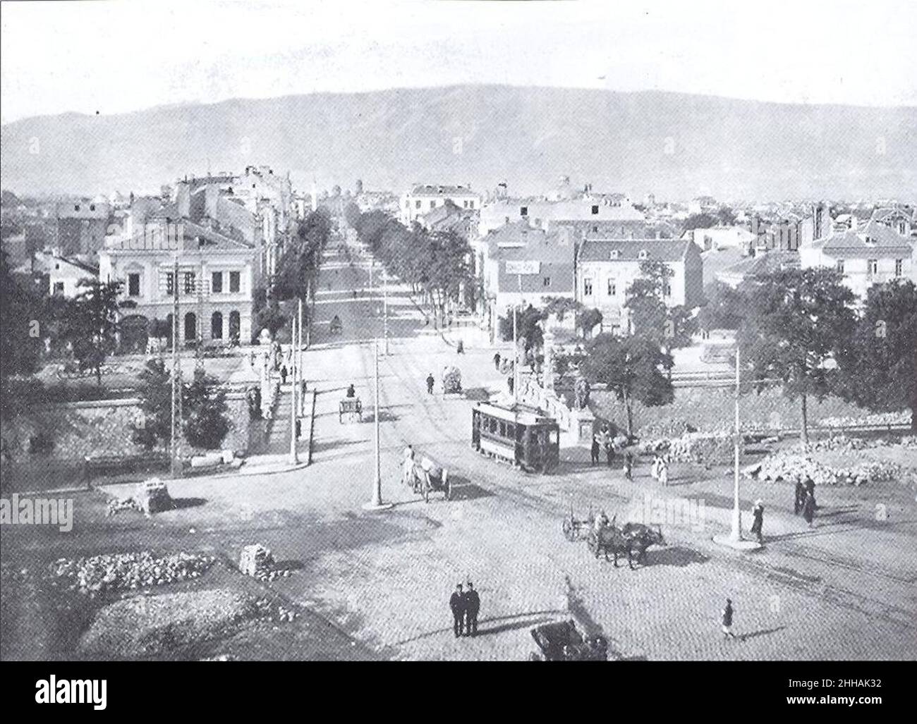Sofia - Bulgaria - Lion's Bridge and the surrounding area in 1910 Stock ...