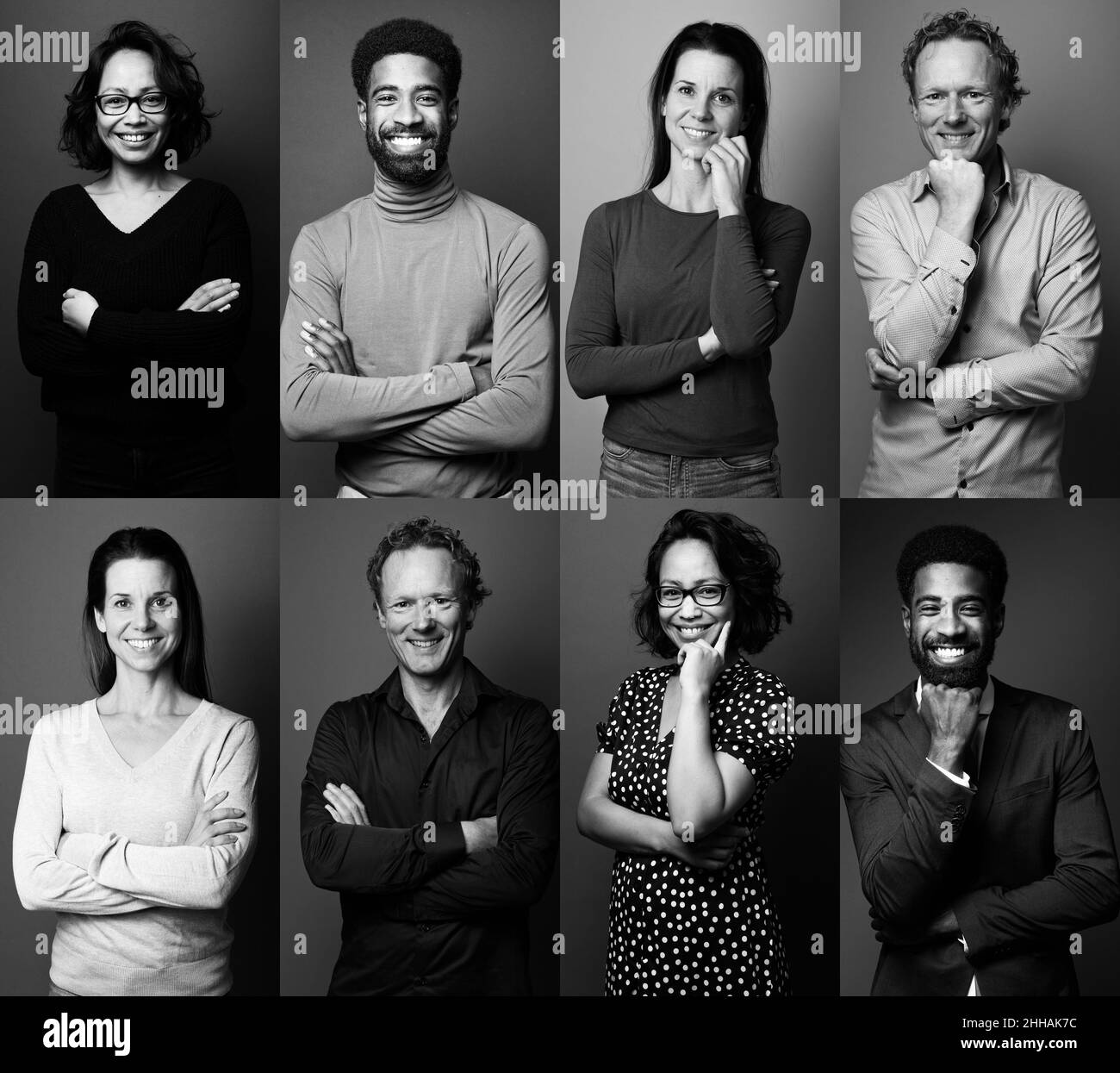Group of people in a collage Stock Photo - Alamy