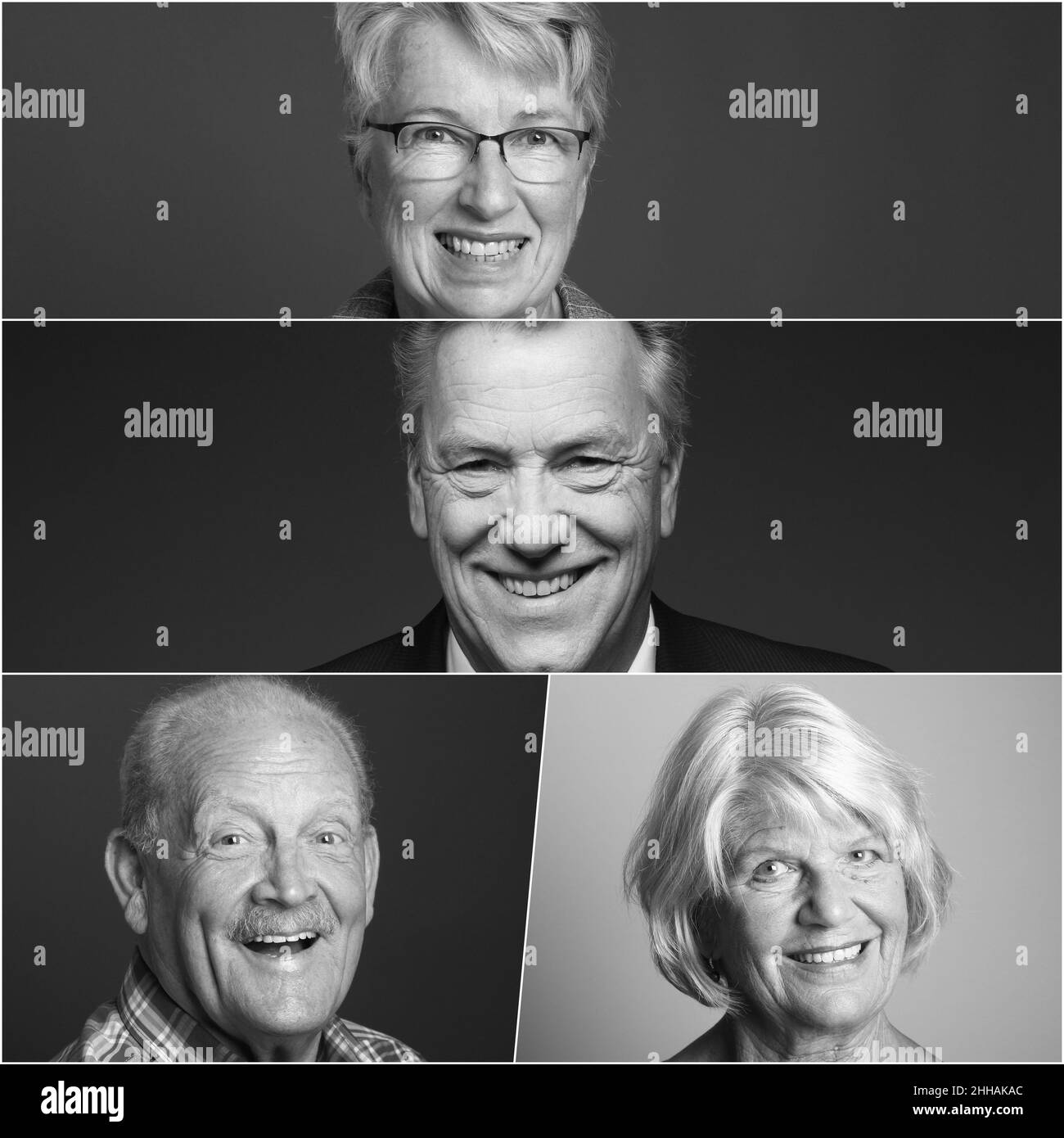 Beautiful happy older people in front of a background Stock Photo - Alamy
