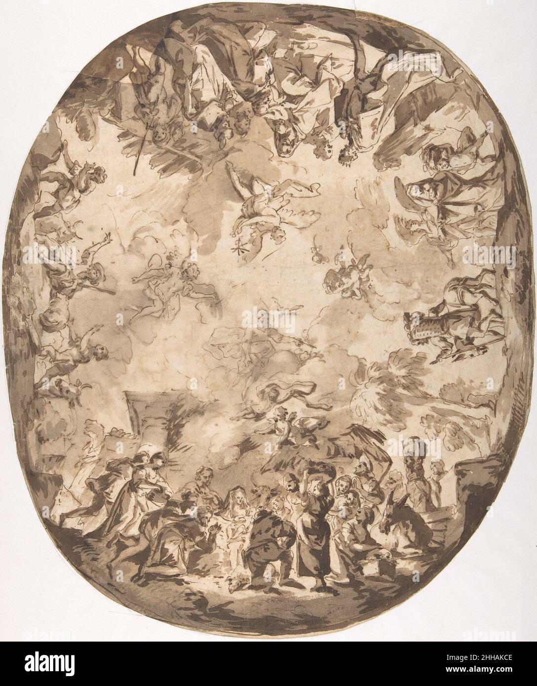 Design for an Oval Ceiling with Four New Testament Scenes 1711–65 ...