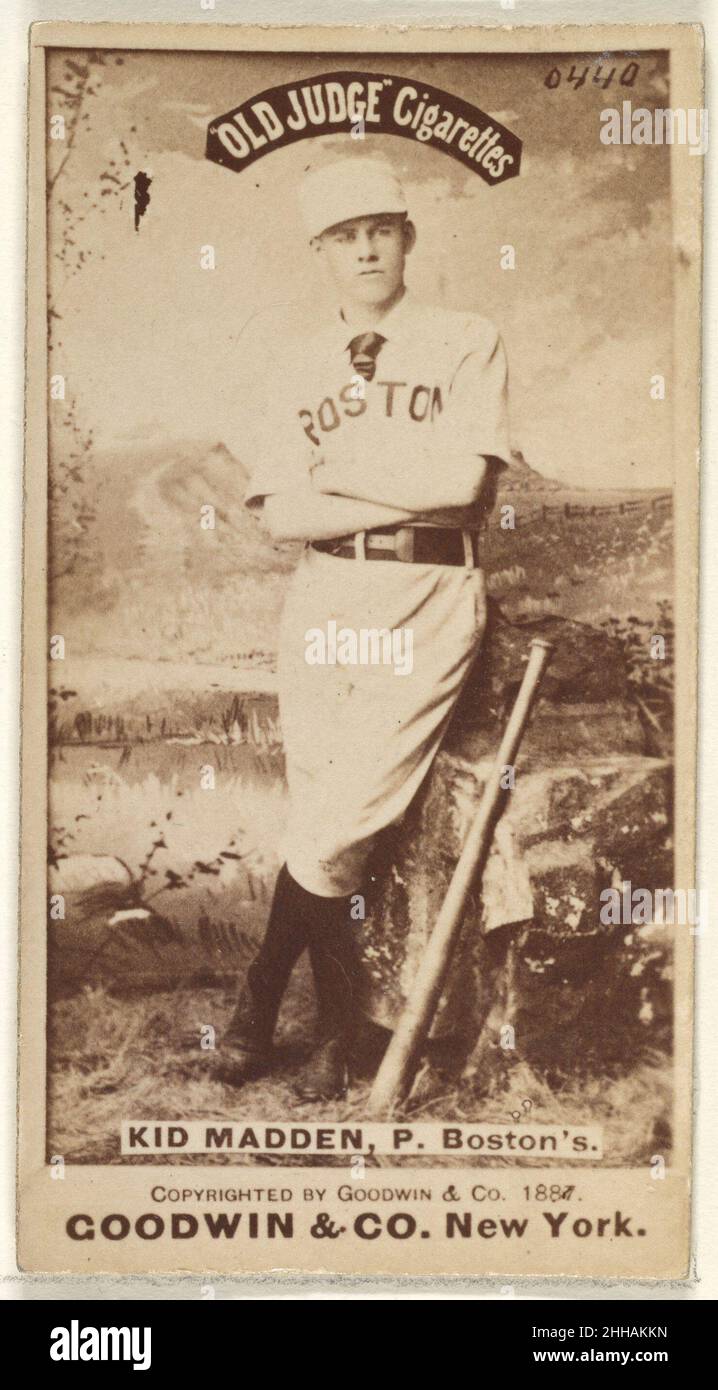 Kid Madden, Pitcher, Boston, from the Old Judge series (N172) for Old ...