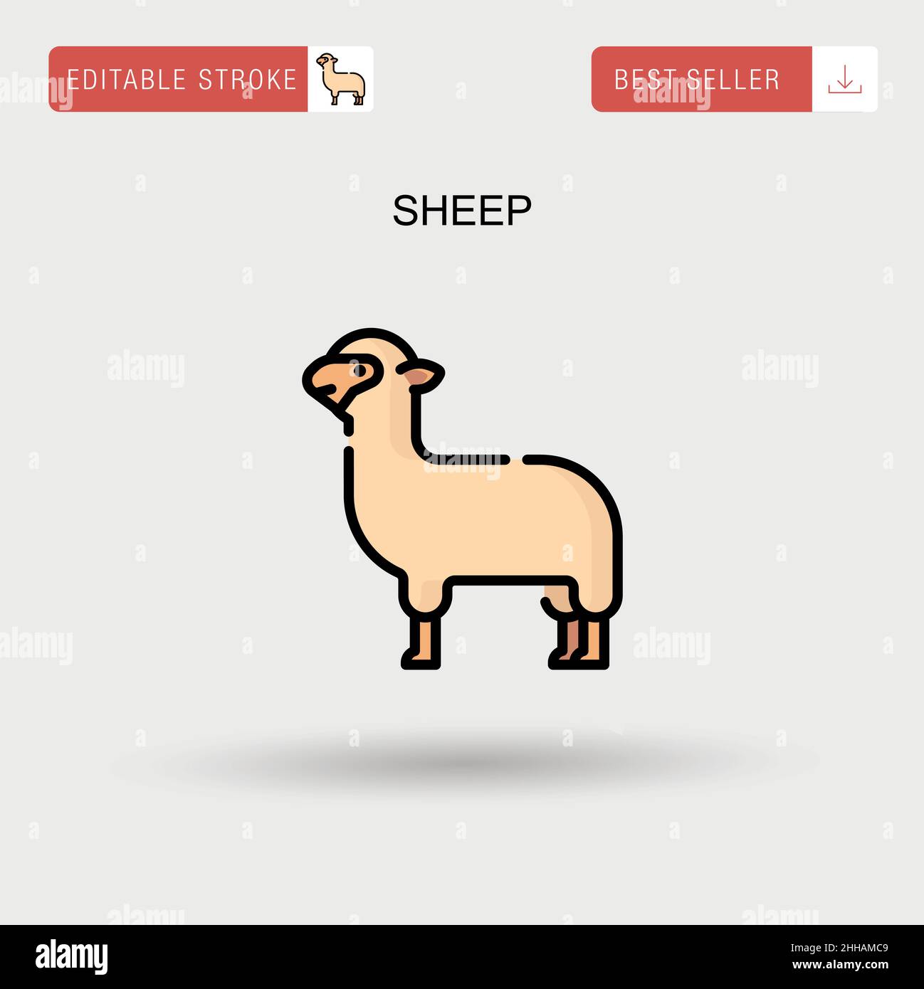 Sheep Simple vector icon Stock Vector Image & Art - Alamy