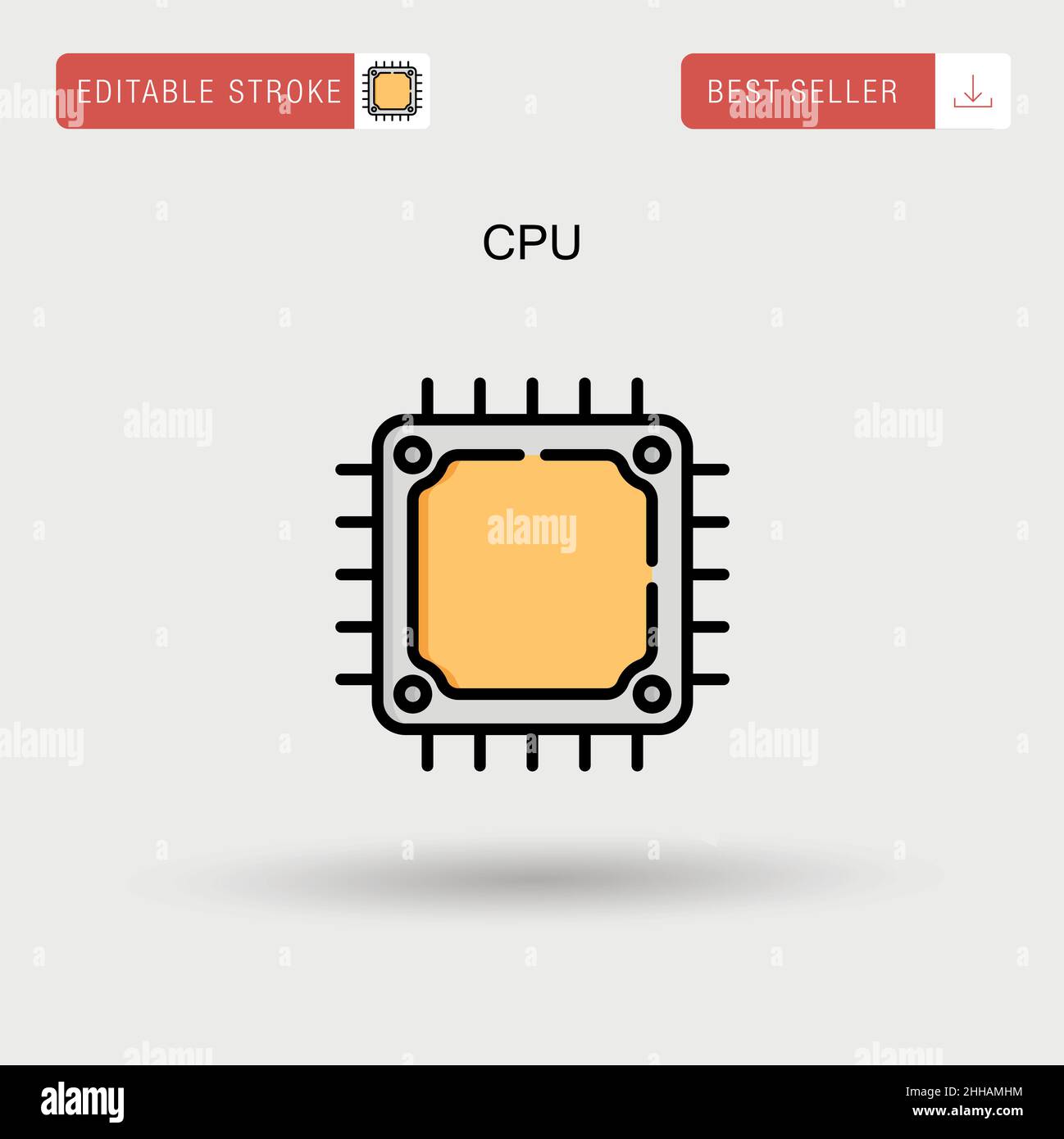 Cpu Simple vector icon Stock Vector Image & Art - Alamy