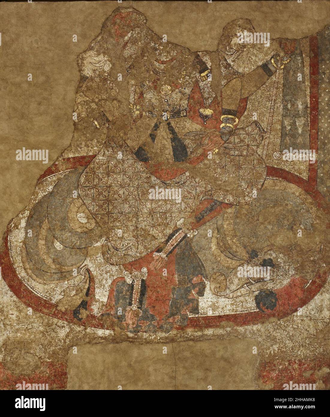Sogdian Red Goddess Panjikent Temple II Stock Photo - Alamy