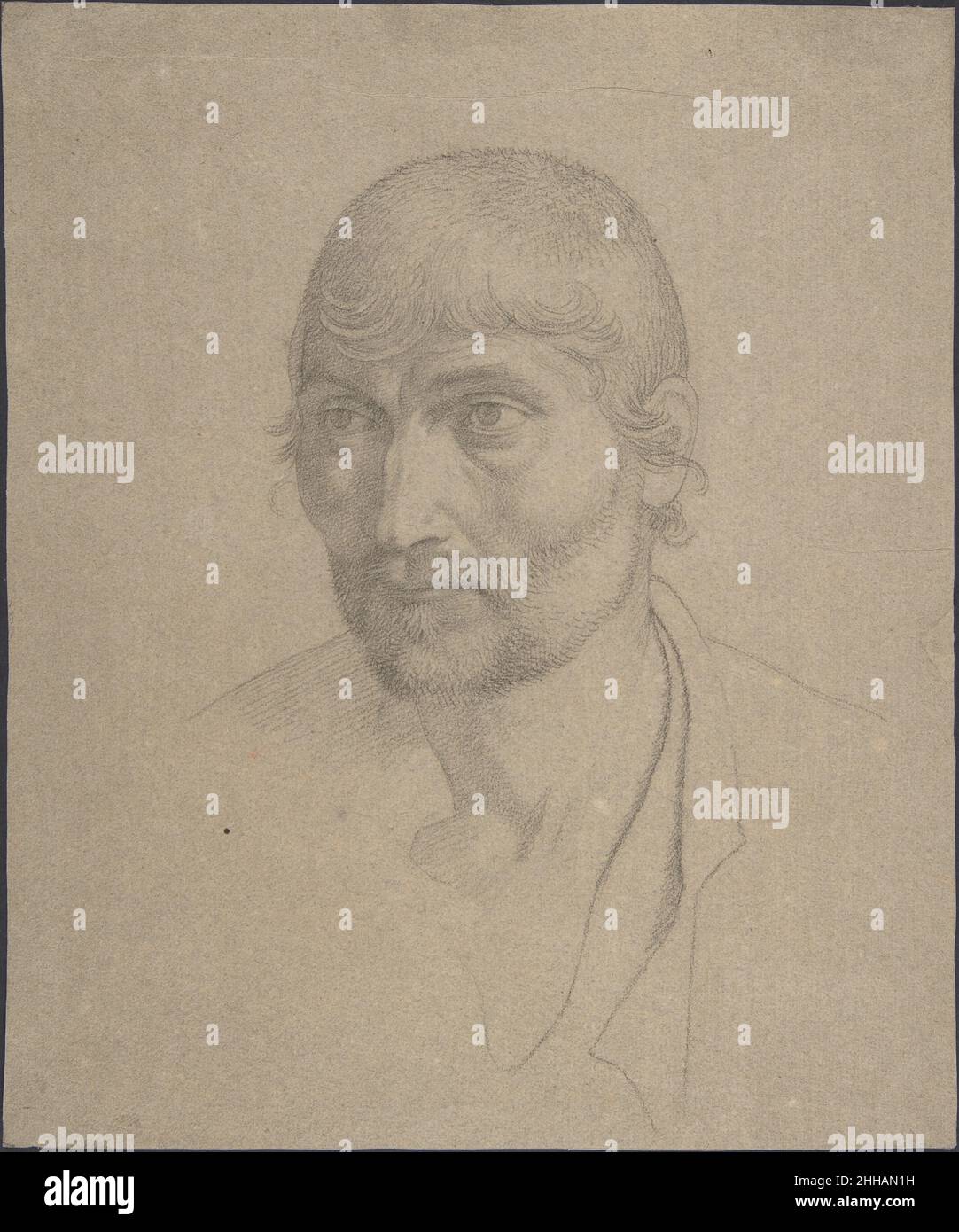 Head of a Bearded Man ca. 1820–25 Johann Friedrich Overbeck German ...