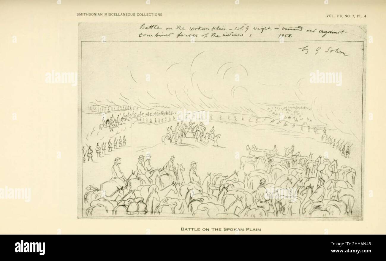 Sohon 04 Battle on the Spokan Plain Stock Photo - Alamy