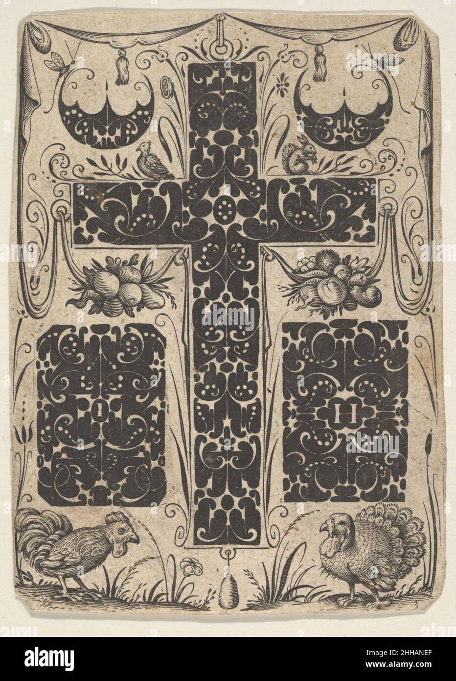 Latin Cross with Birds and Smaller Motifs ca. 1614–19 Jacques Hurtu ...