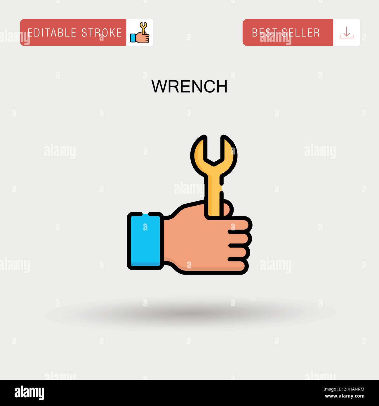Gear and wrench icon Stock Vector Images - Alamy