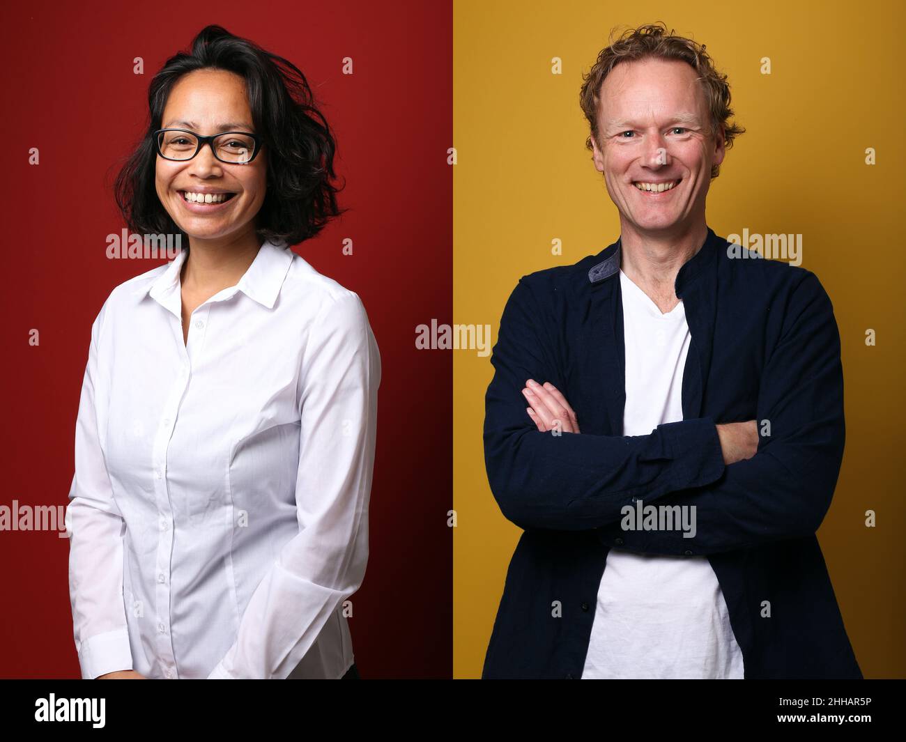 Group of people in a collage Stock Photo - Alamy