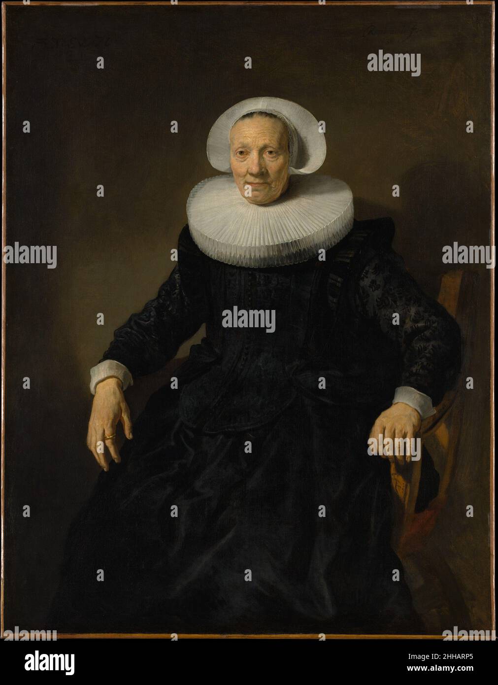 Old Woman in an Armchair Attributed to Jacob Backer Dutch This portrait ...