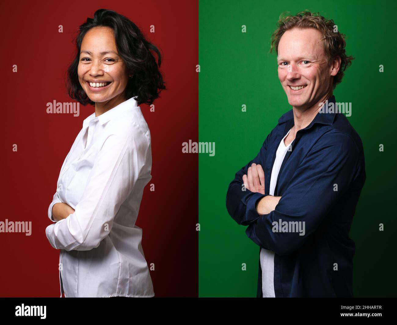 Group of people in a collage Stock Photo - Alamy