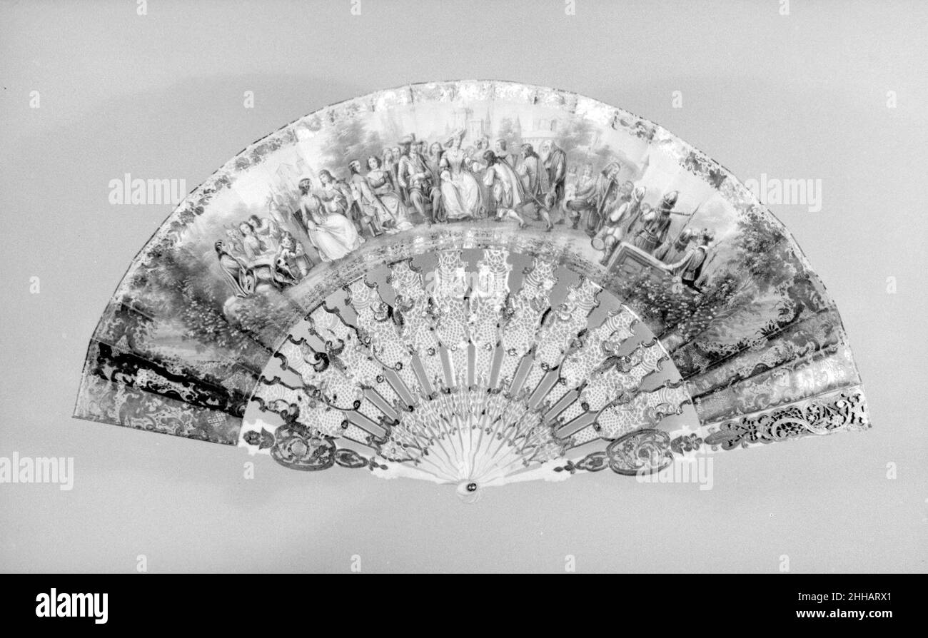 Fan mid-19th century French. Fan 209776 Stock Photo - Alamy