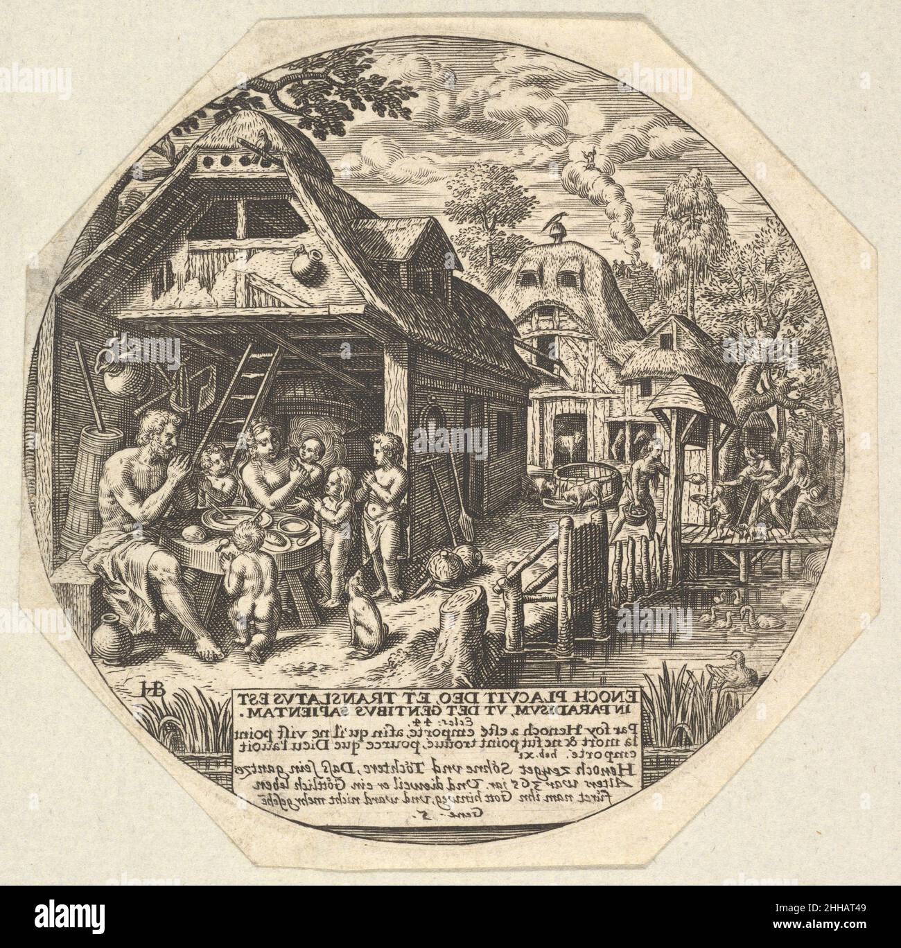 Enoch and his family surrounding a meal table and holding their hands ...