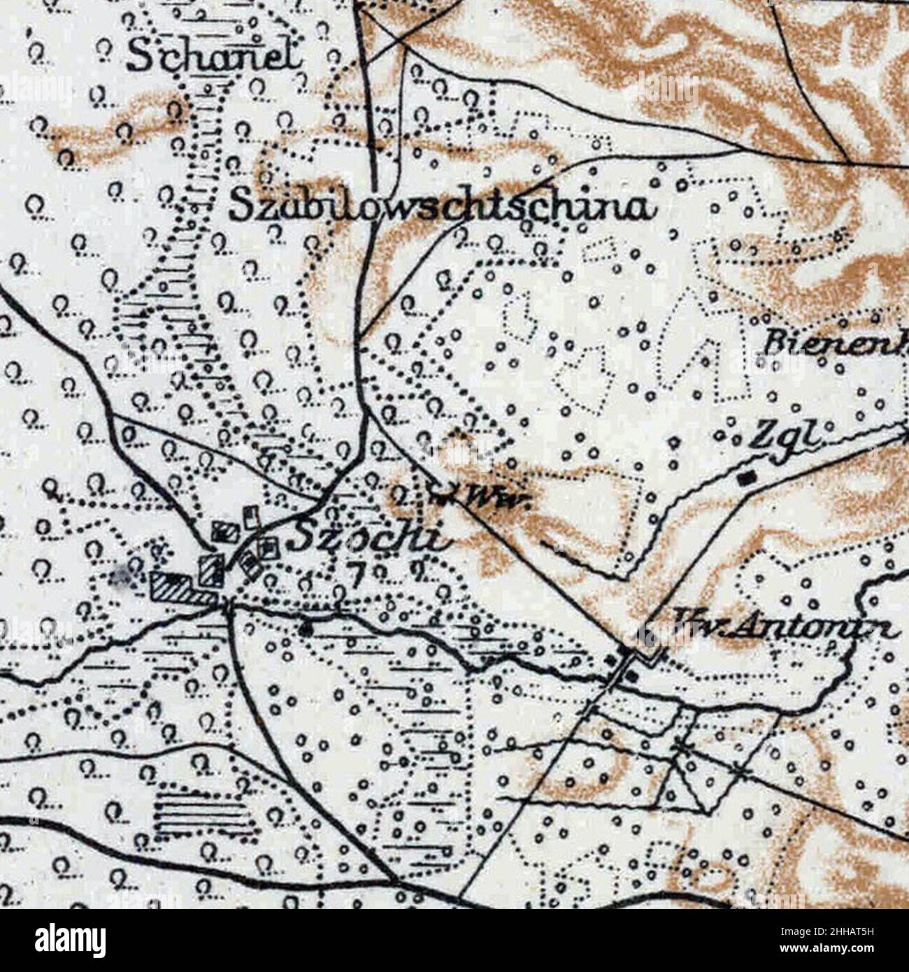 Sokhy, 1917, map Stock Photo - Alamy