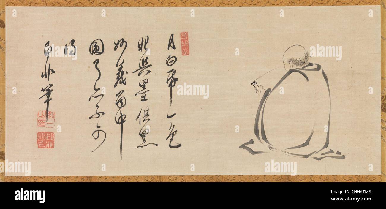 Sokuhi Nyoitsu (Jifei Ruyi) - Reading a Sutra by Moonlight Stock Photo ...