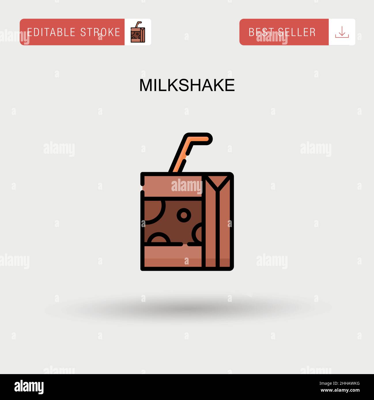 Milkshake Simple vector icon Stock Vector Image & Art - Alamy