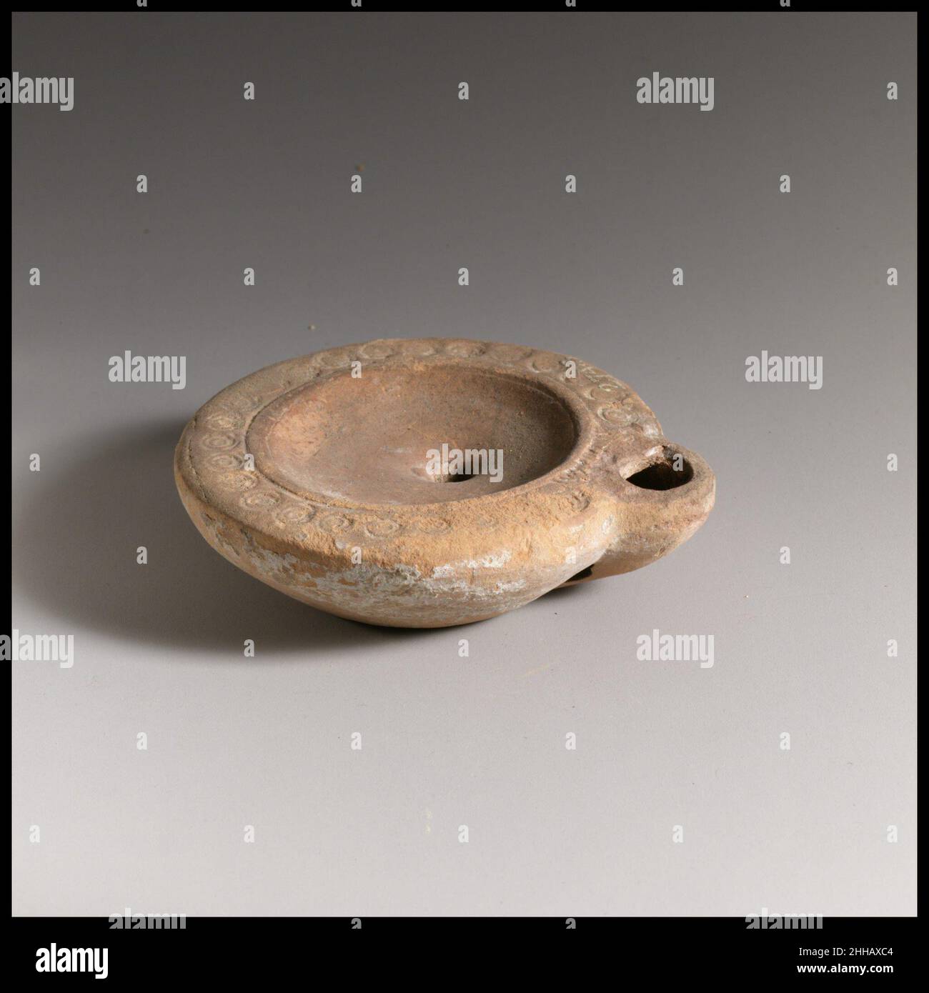 Terracotta oil lamp 2nd century A.D. Roman Loeschcke Type 8. Mold-made ...
