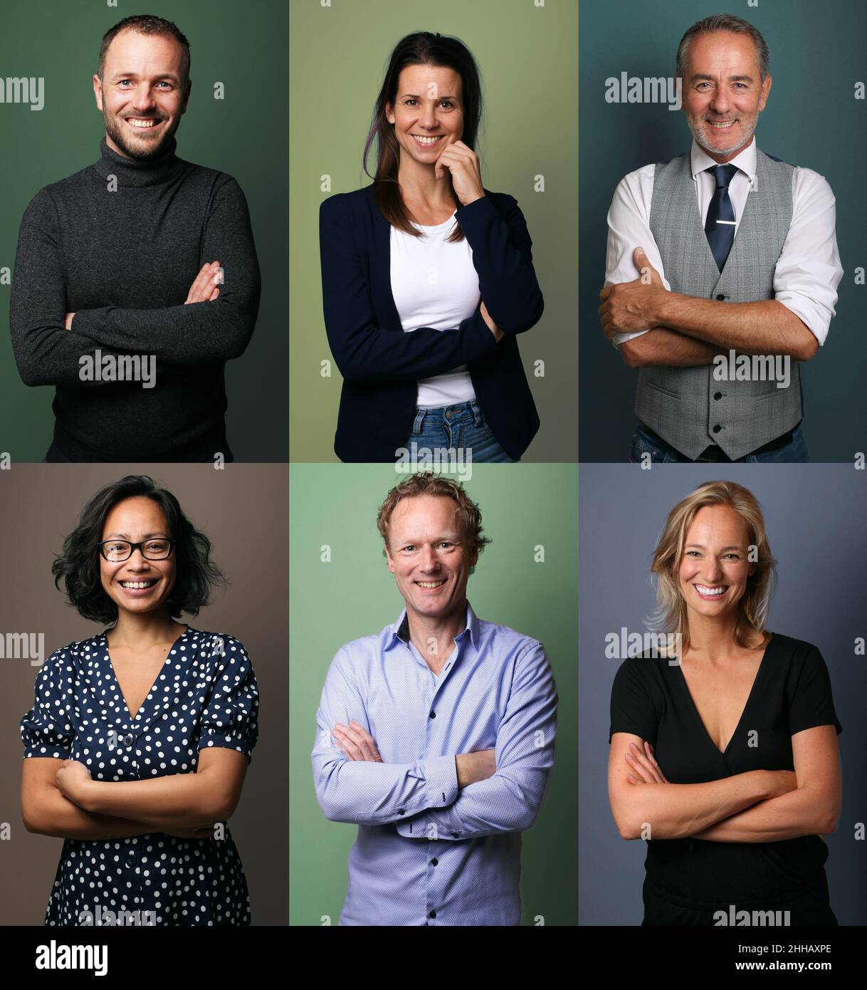 Beautiful happy people in front of a background Stock Photo - Alamy