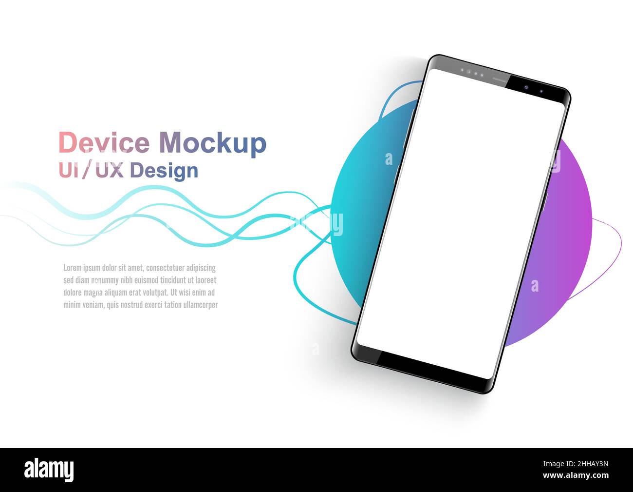 New realistic mobile black smartphone modern style blank screen ...