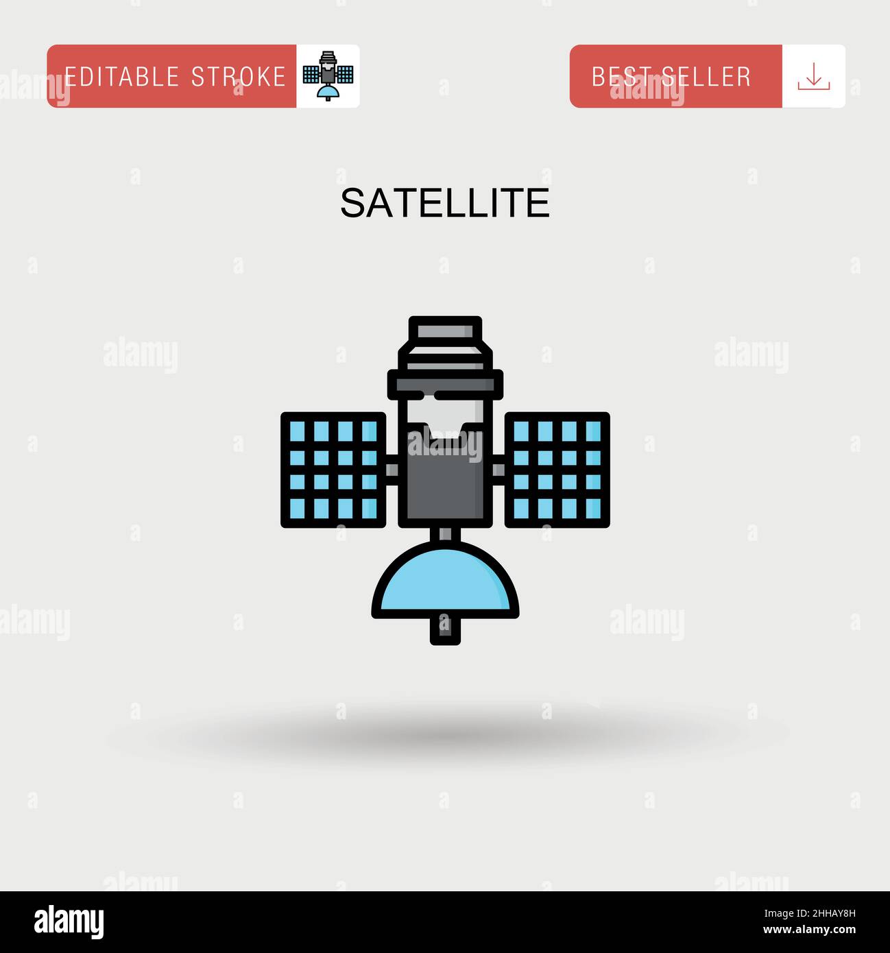 Satellite Simple vector icon Stock Vector Image & Art - Alamy