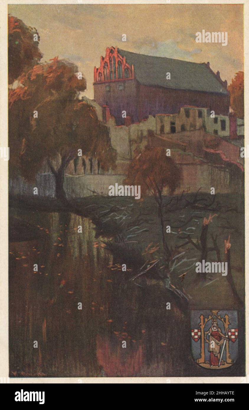 Soldau, Ostpreußen - Ordensschloss und Mühlenkanal Stock Photo - Alamy