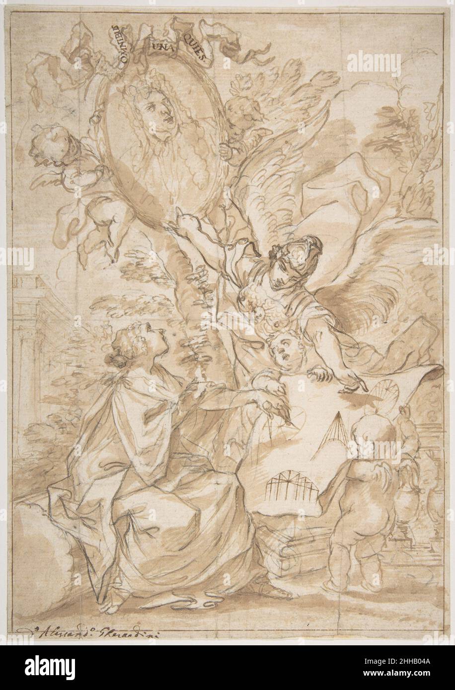 Allegorical Homage to an Architect (?) 1655–1723 Alessandro Gherardini ...
