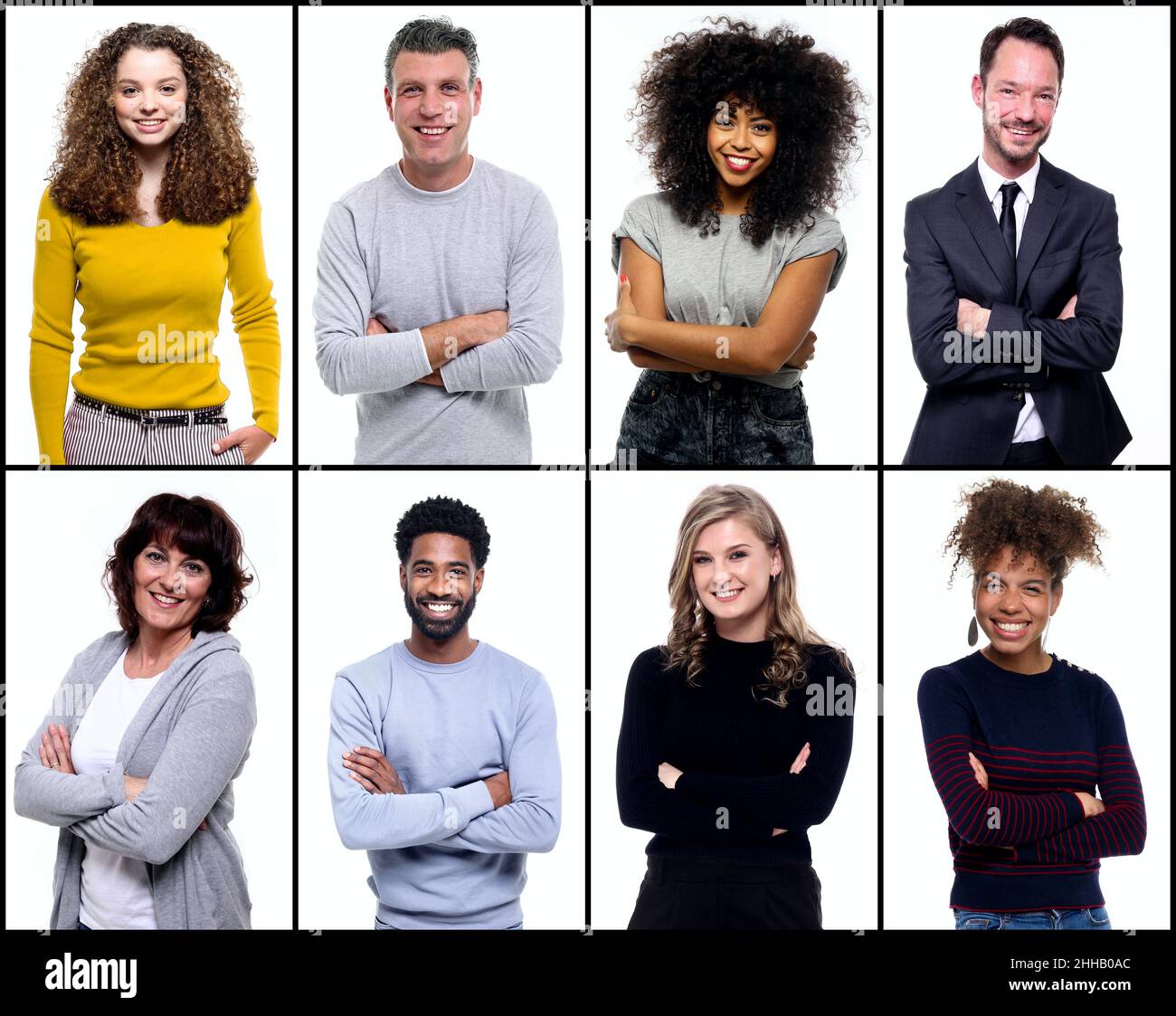 Beautiful happy people in front of a background Stock Photo - Alamy