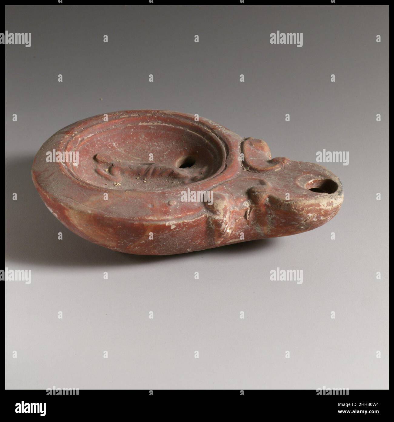 Terracotta oil lamp 1st century A.D. Roman Loeschcke Type 4. Mold-made ...