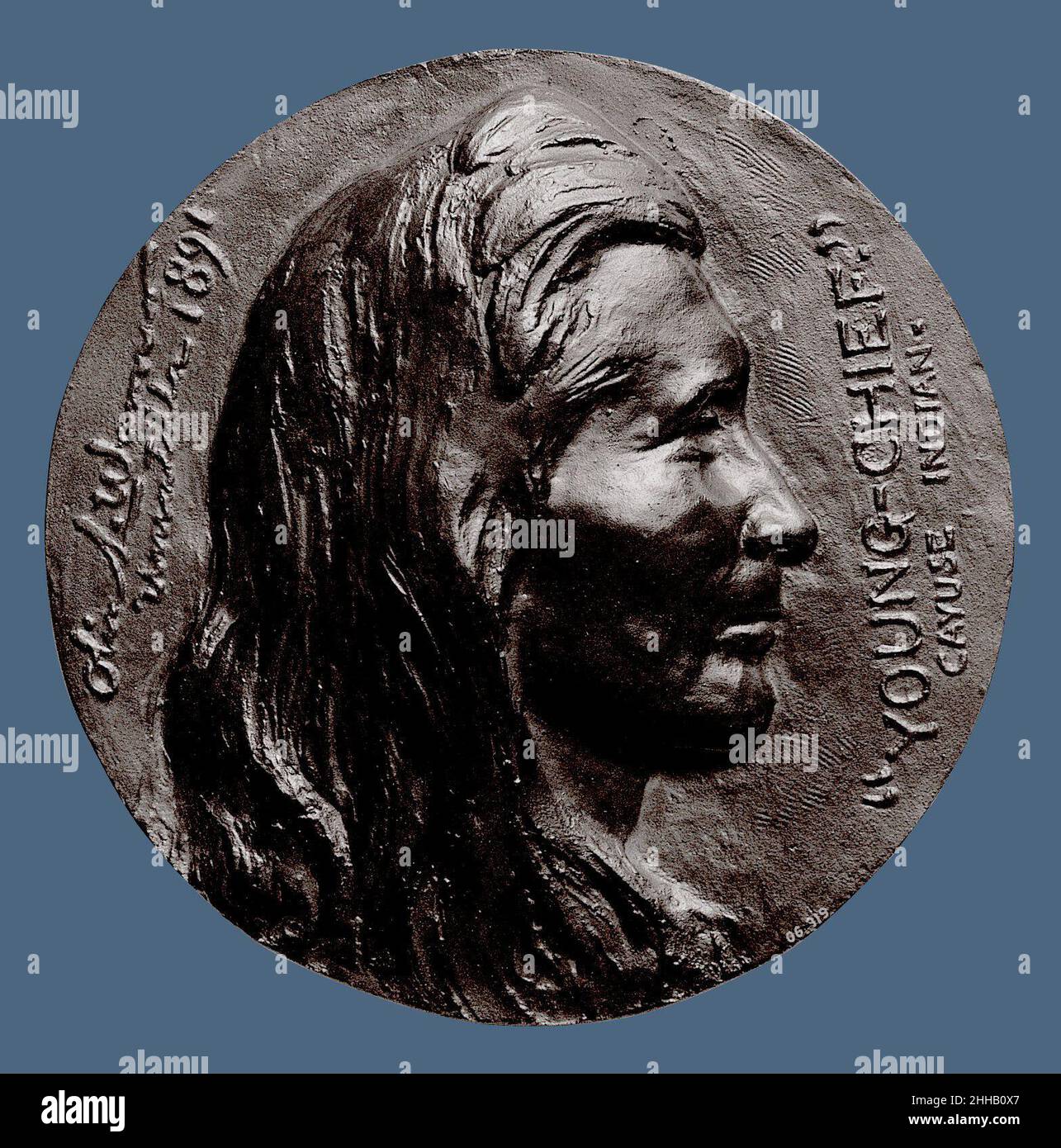 Young Chief, Cayuse Indian 1891; cast 1906 Olin Levi Warner American ...