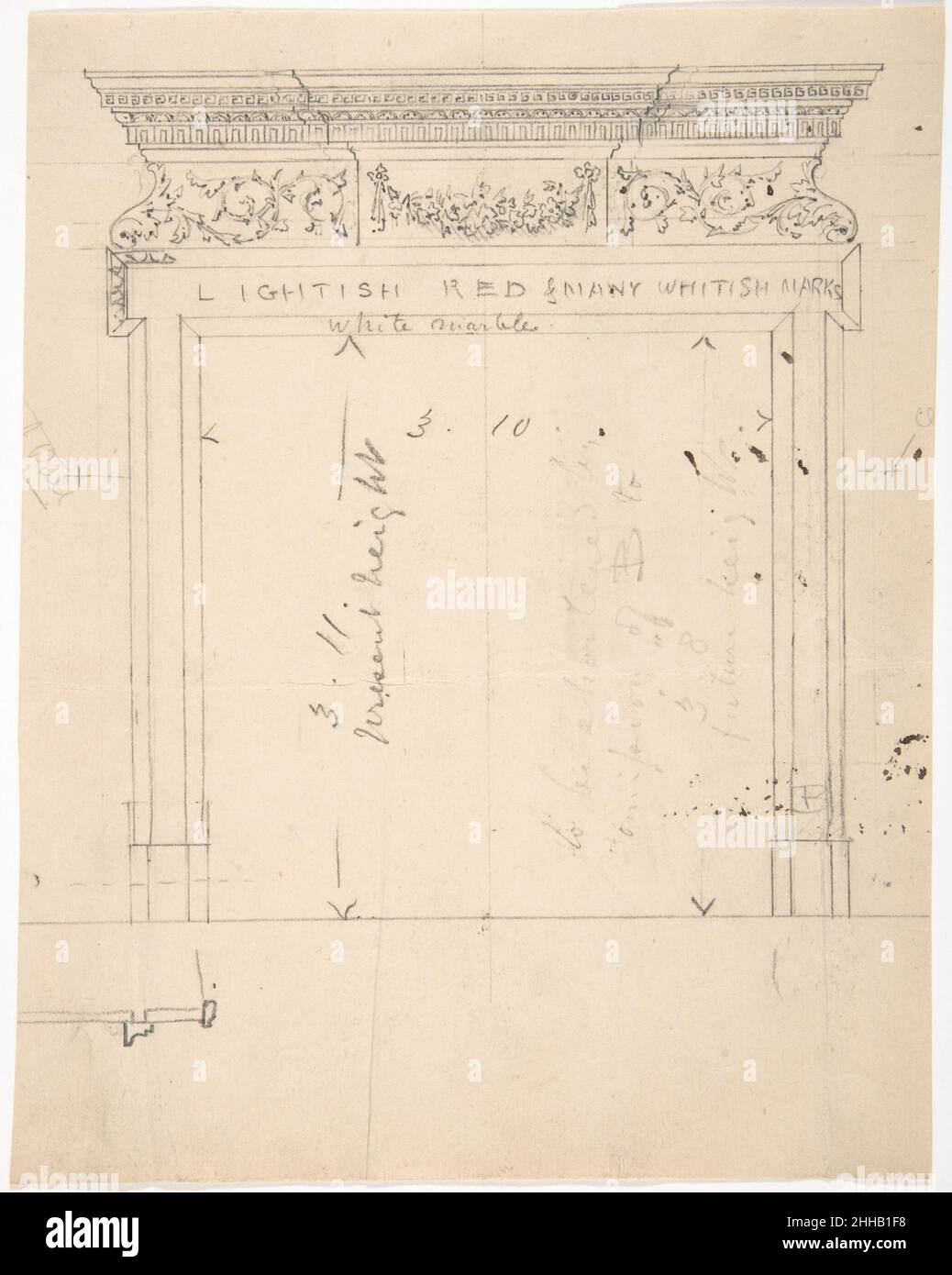 Design for a Fireplace 19th century Anonymous, British, 19th century ...