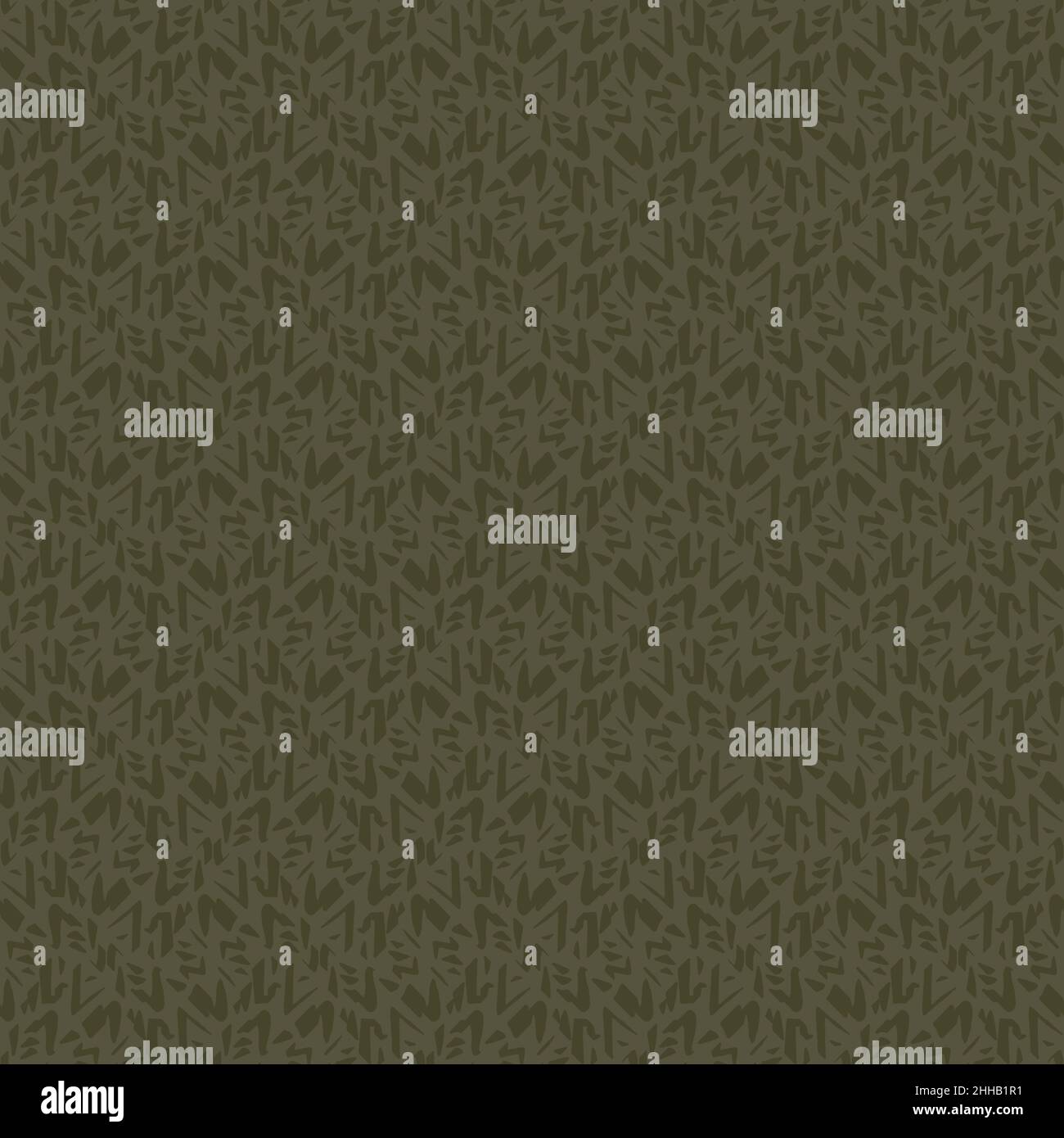 Vintage moss green geometric seamless pattern. Two tone jungle ...