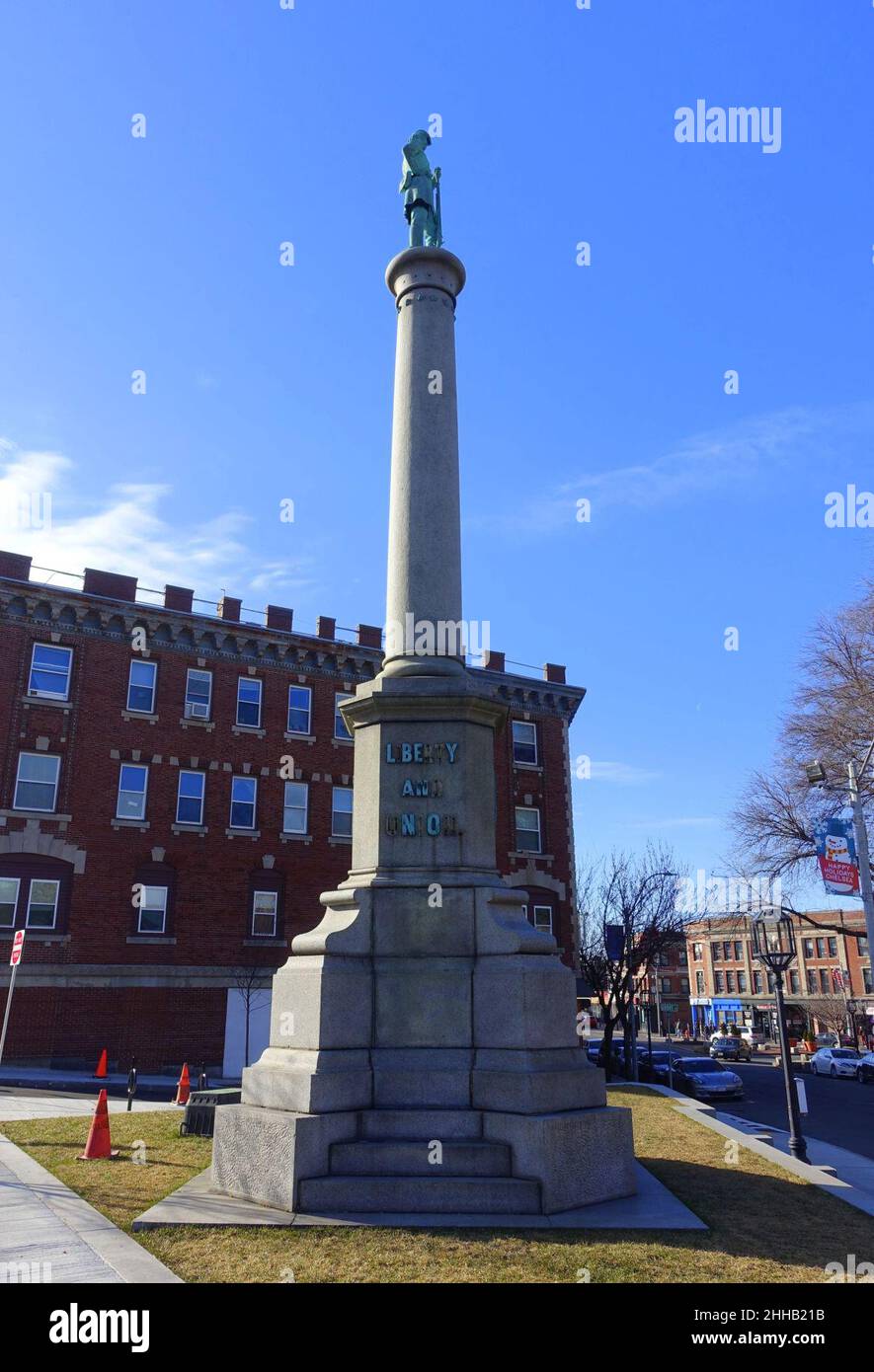 Soldiers Monument - Chelsea, Massachusetts Stock Photo - Alamy