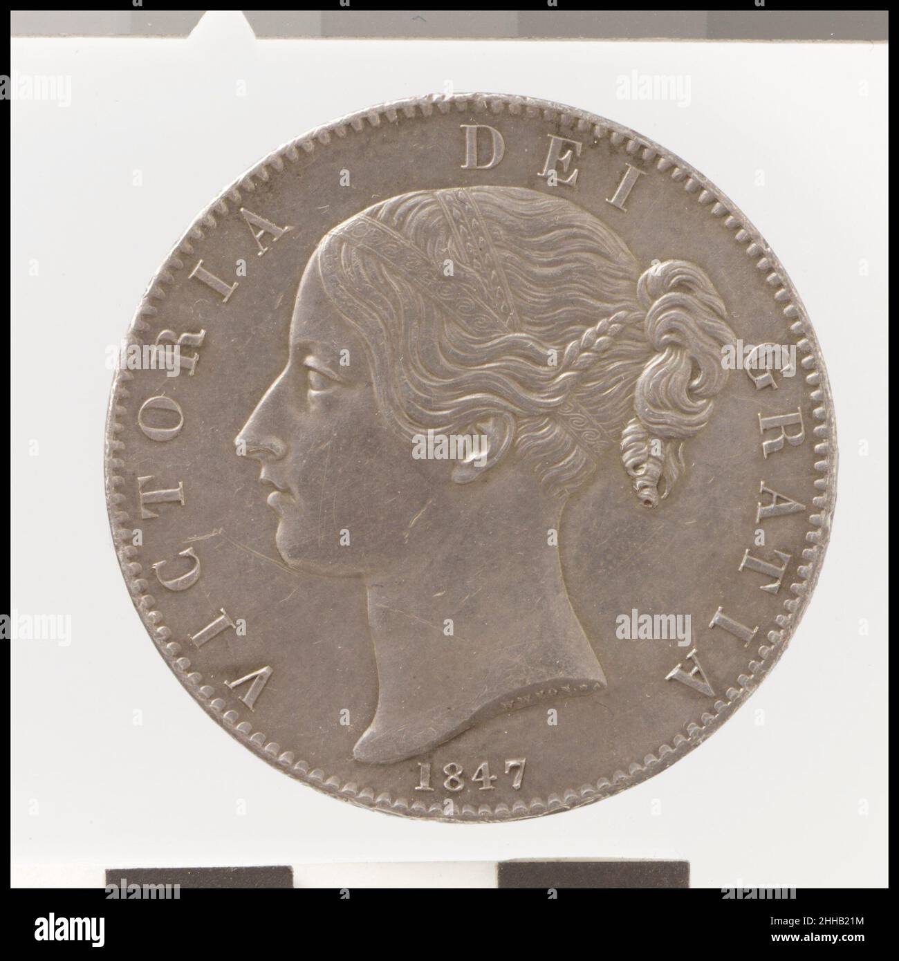 Victoria crown 1847 William Wyon British. Victoria crown 210246 Stock ...