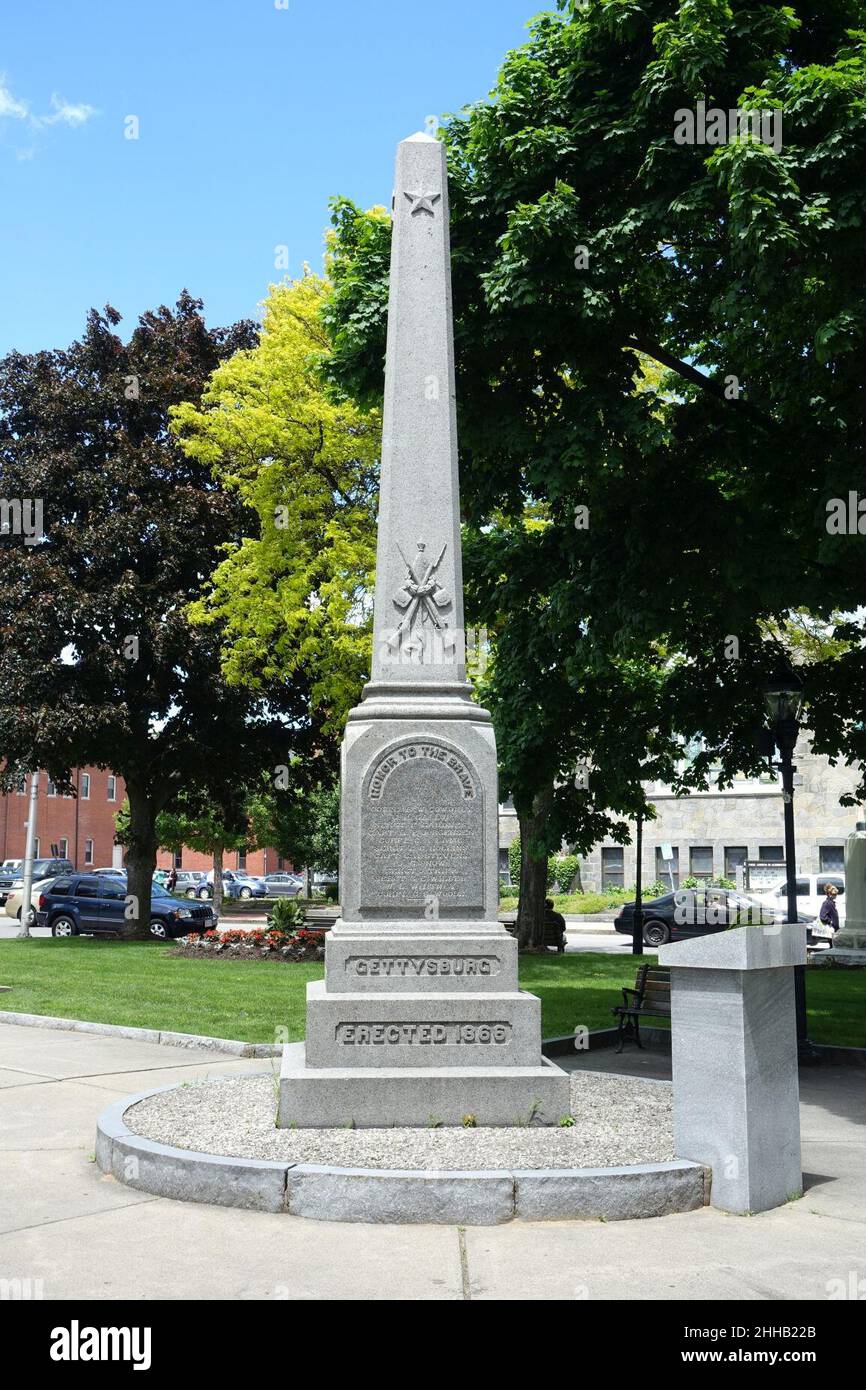 Soldiers' Monument - Monument Square, Leominster, Massachusetts Stock ...