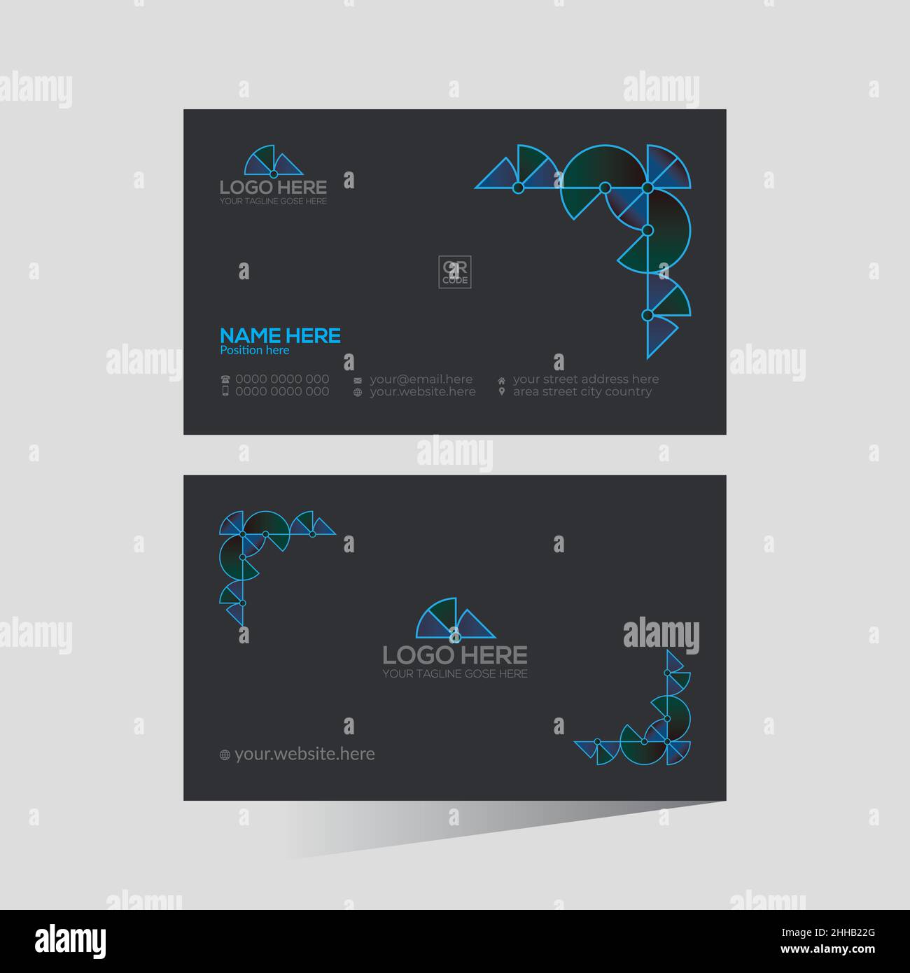 stylish vector business card design Stock Vector Image & Art - Alamy