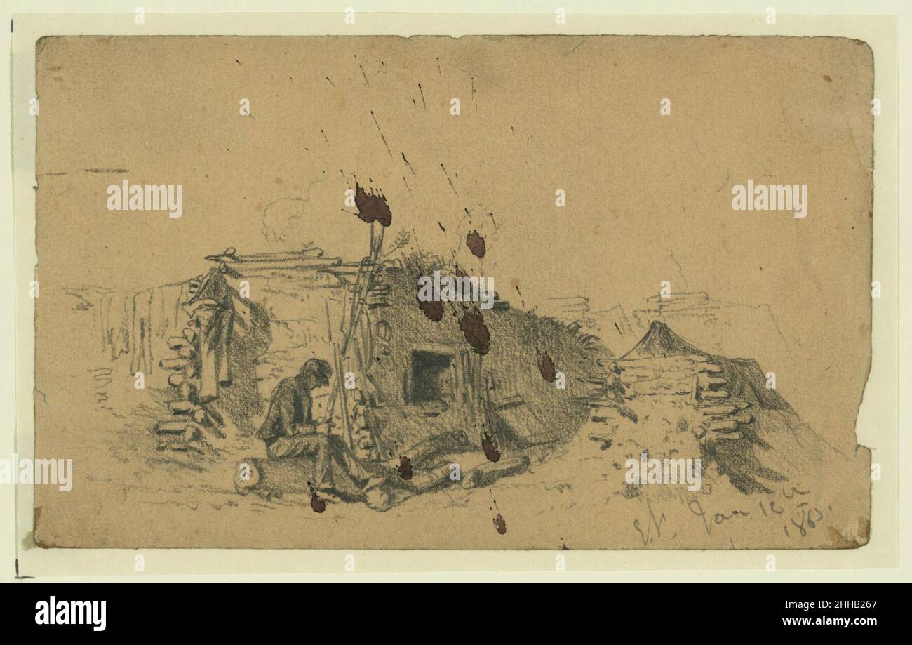 Soldier's mud hut - E.F Stock Photo - Alamy