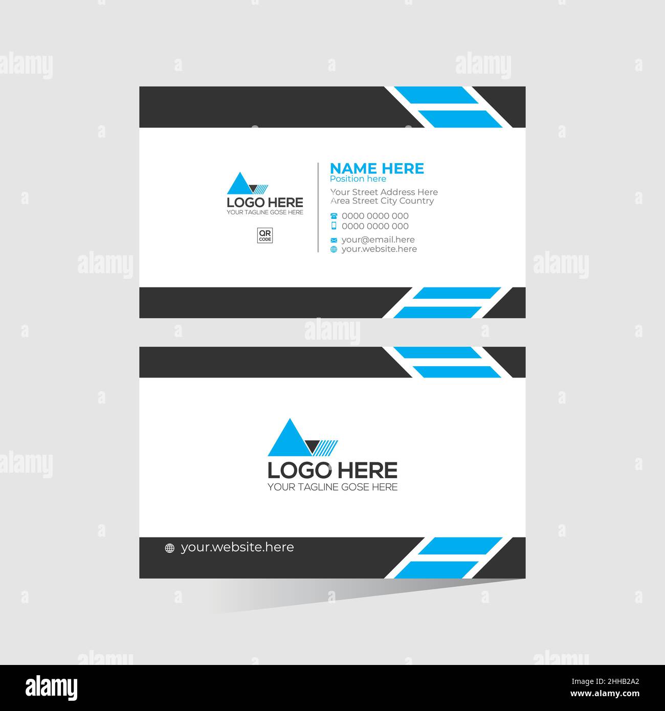 stylish vector business card design Stock Vector Image & Art - Alamy