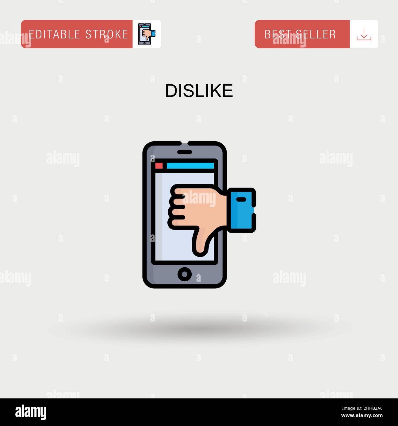 Dislike Simple vector icon Stock Vector Image & Art - Alamy